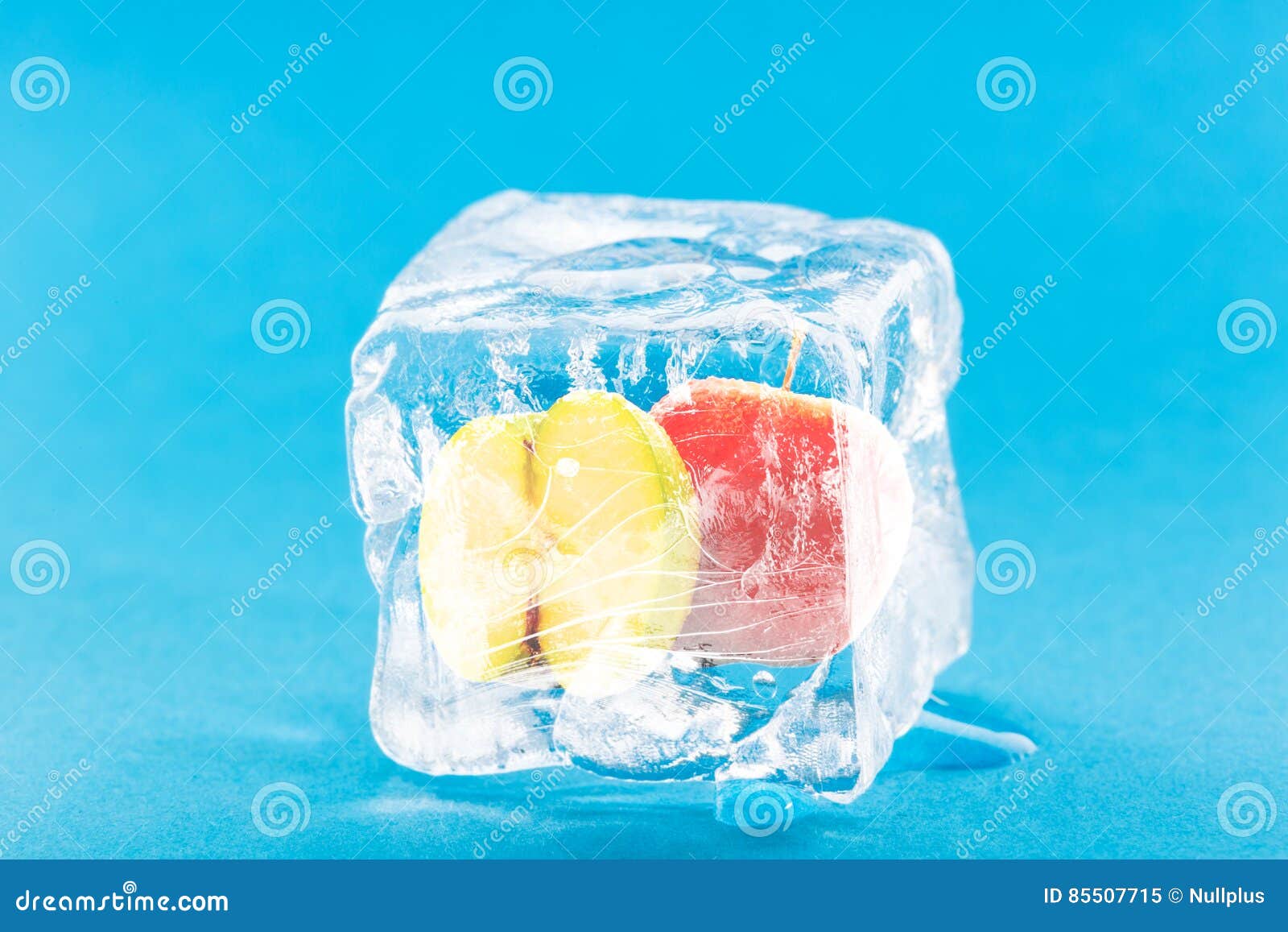 Apple Frozen Inside Ice Cube Stock Image - Image of apple, frozen: 85507715
