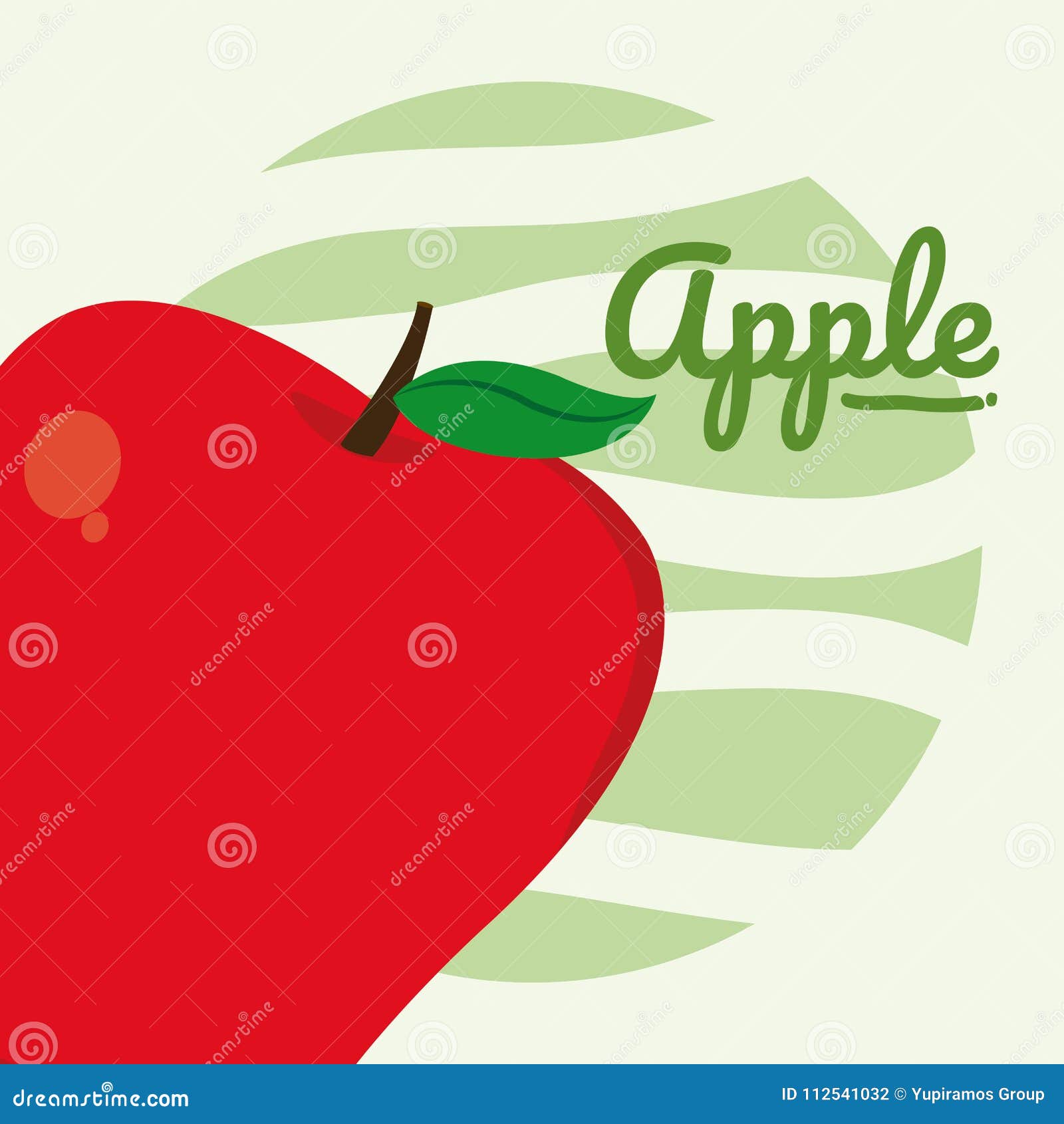 Apple fruit cartoon stock vector. Illustration of products - 112541032