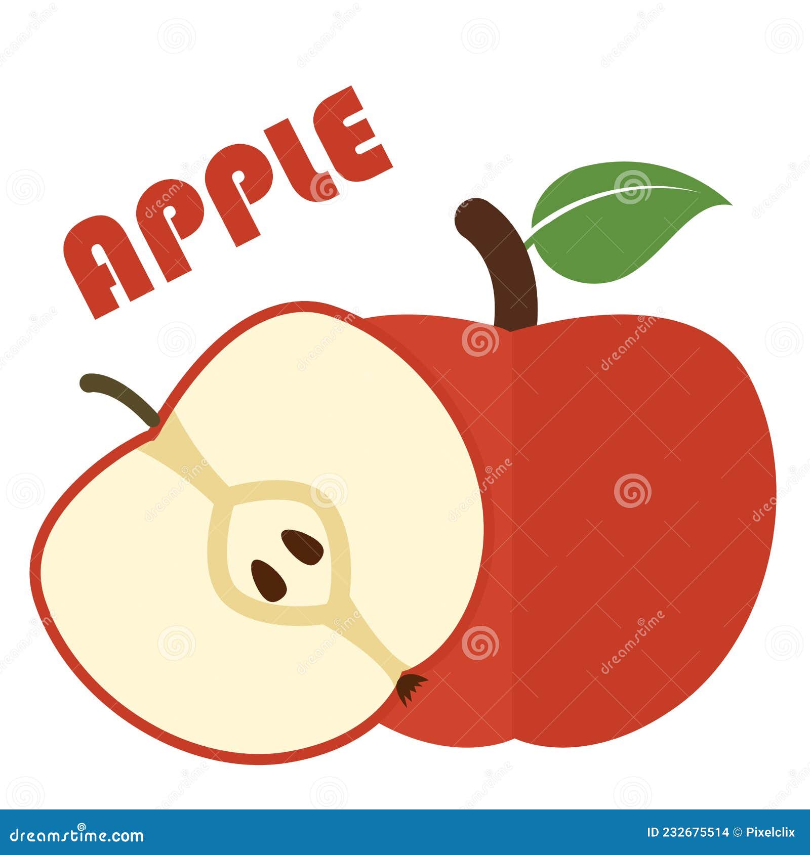 Apple fruit clip art. stock illustration. Illustration of graphics ...