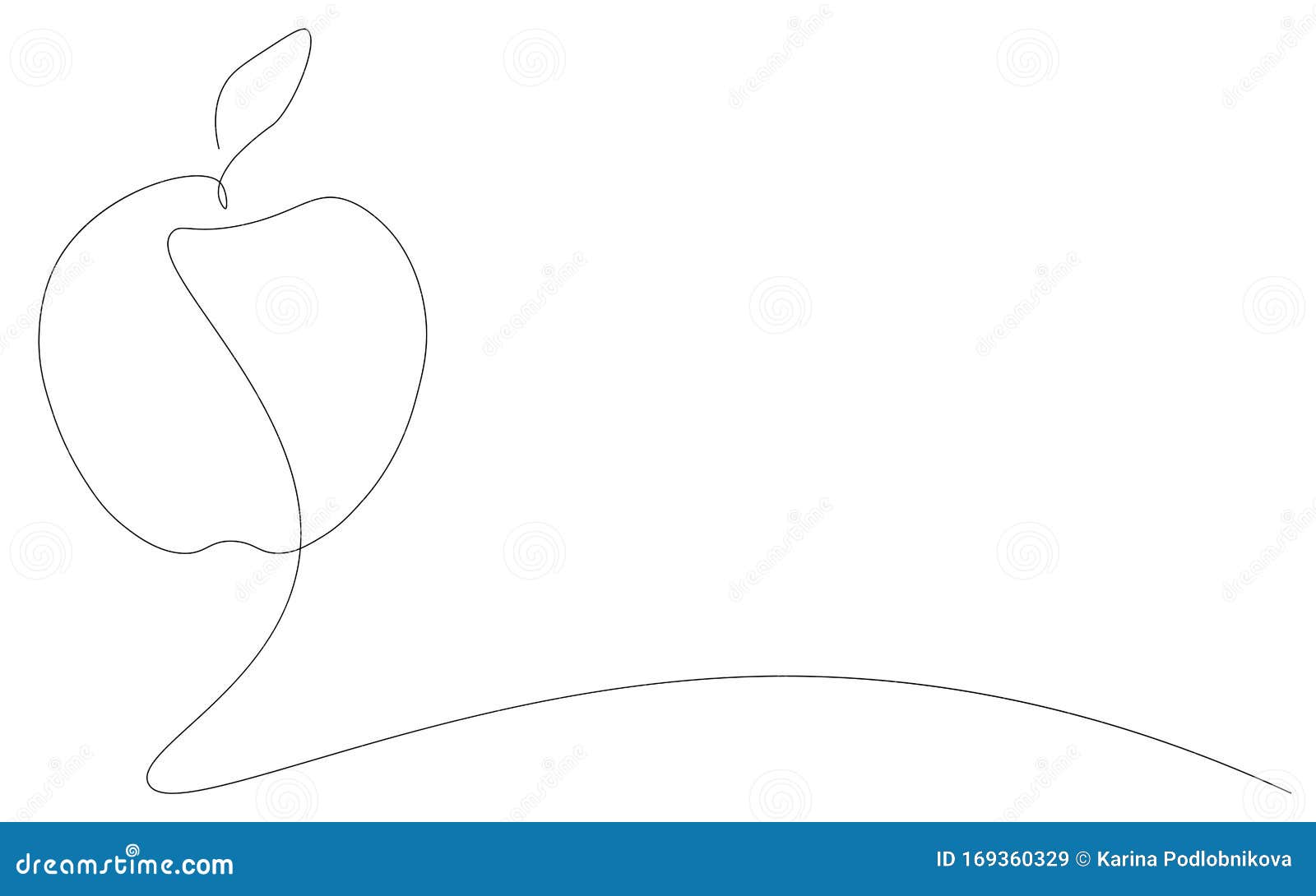 Apple Fruit Continuos Line Drawing, Vector Illustration Stock Vector ...
