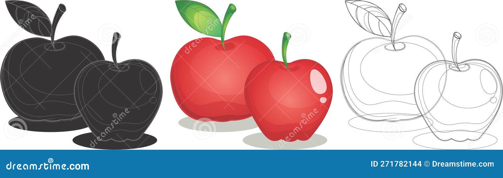 Apple Fruit Design Illustration Vector Stock Vector - Illustration of ...