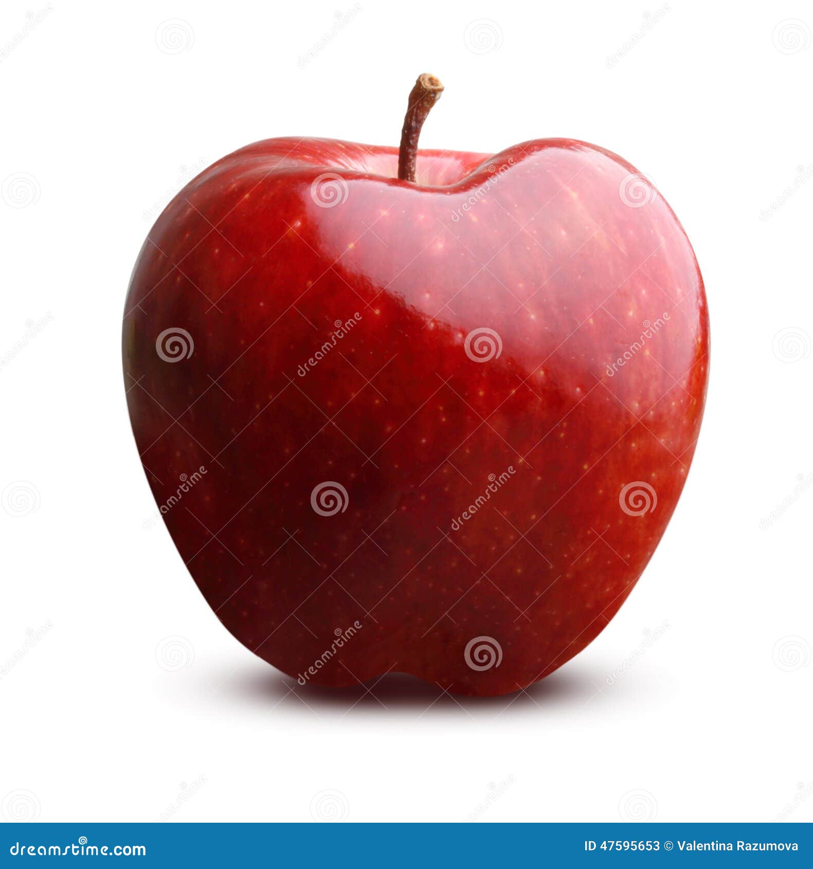 Red Apple Fruit With Leaf Stock Photography | CartoonDealer.com #47576498