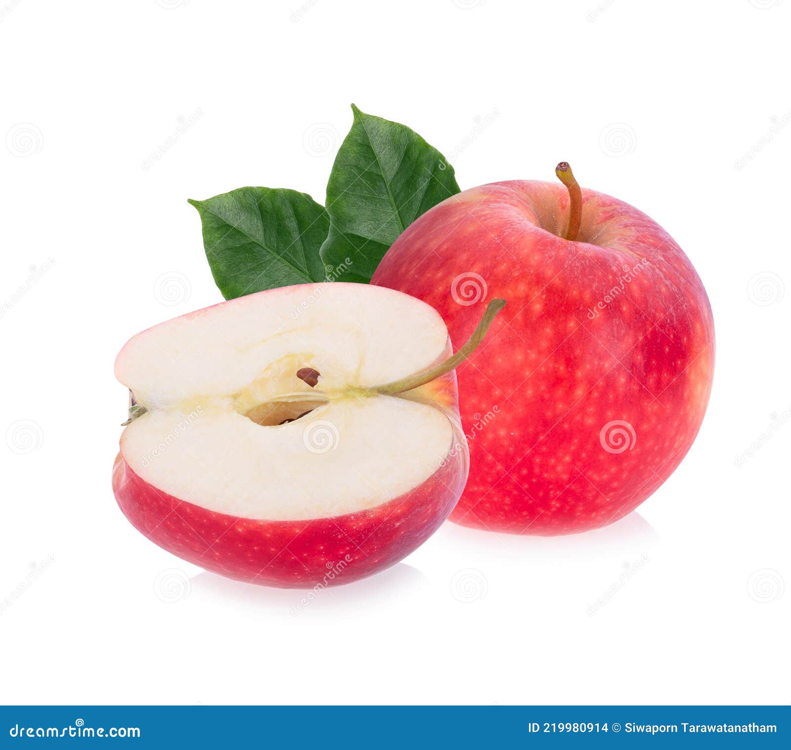 An Apple Fruit Isolated on White Background Stock Photo - Image of ...
