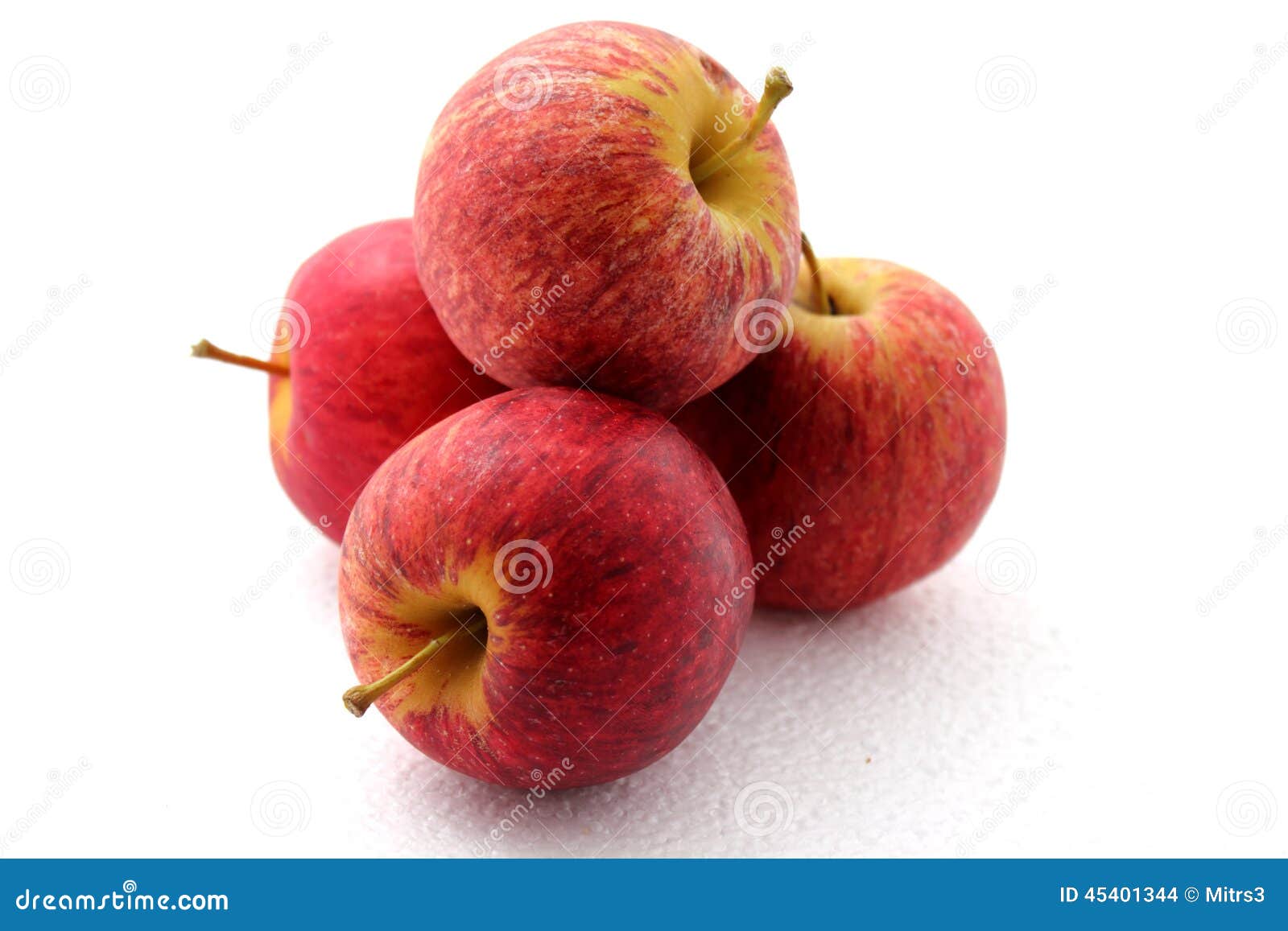 Apple Fruit Isolated on White Background. Stock Photo - Image of leaf ...
