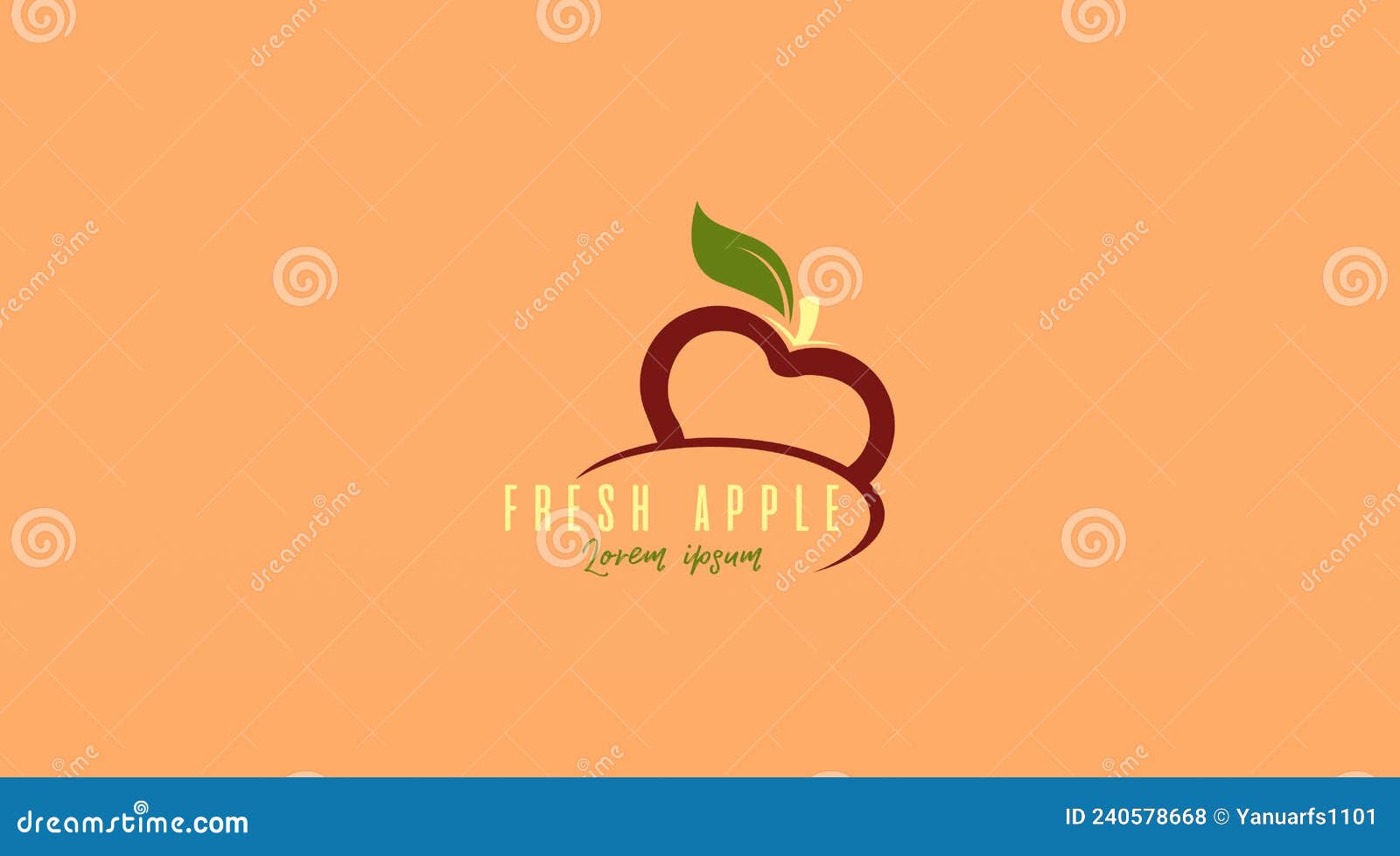 Apple Fruit Logo Design Template Stock Vector - Illustration of ...