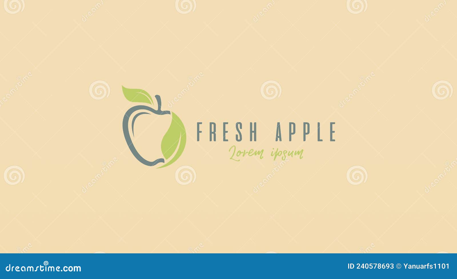 Apple Fruit Logo Design Template Stock Illustration - Illustration of ...