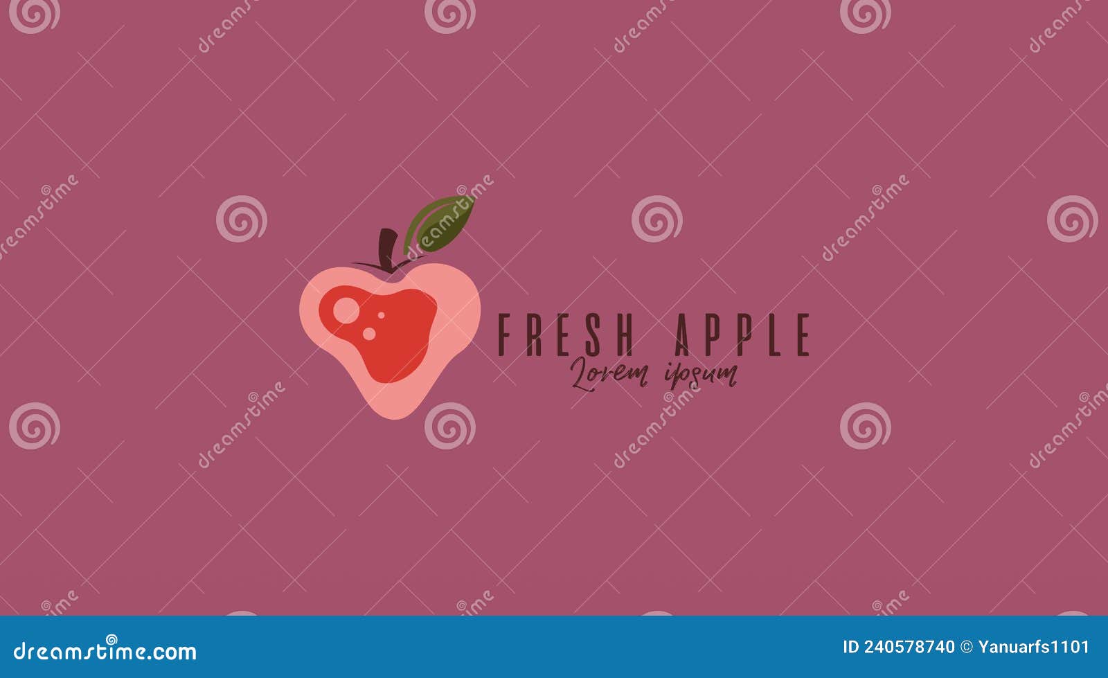 Apple Fruit Logo Design Template Stock Illustration - Illustration of ...