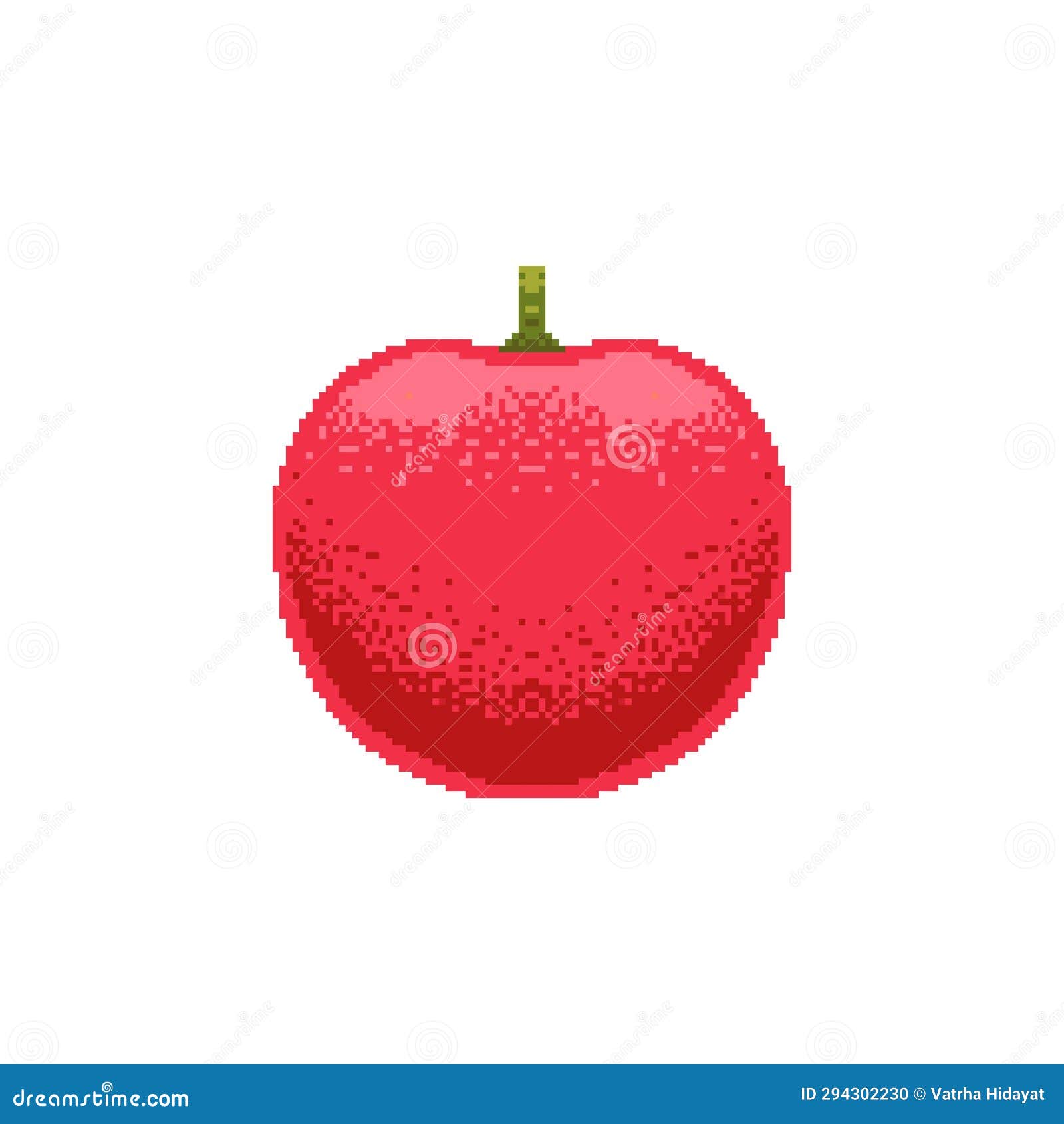 Apple Fruit Logo Icon in Pixel Art Stock Vector - Illustration of ...