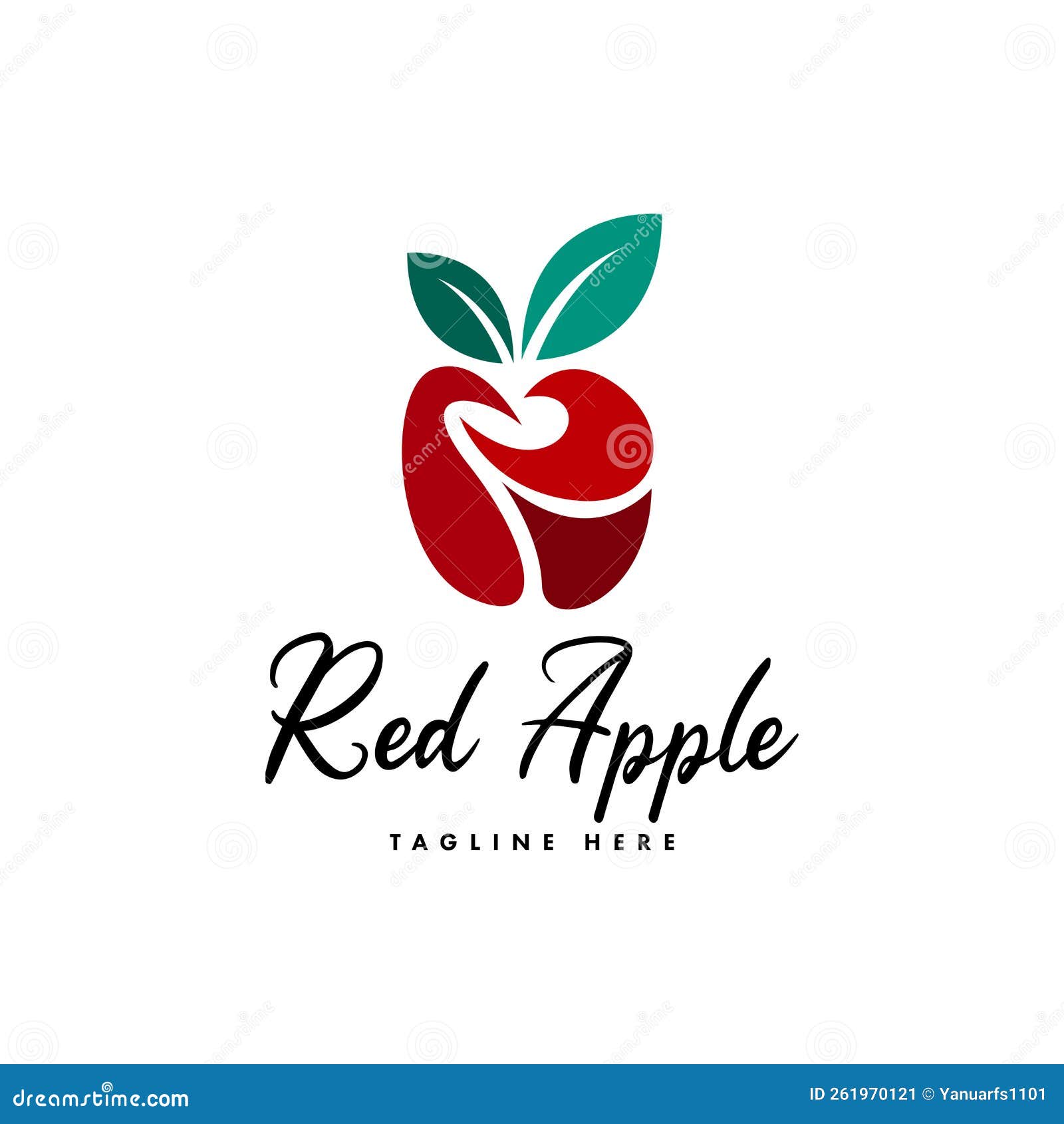 Apple Fruit Logo Template Vector Stock Illustration - Illustration of ...