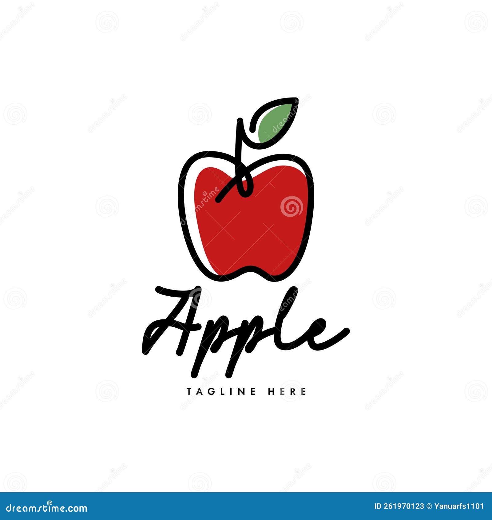 Apple Fruit Logo Template Vector Stock Illustration - Illustration of ...
