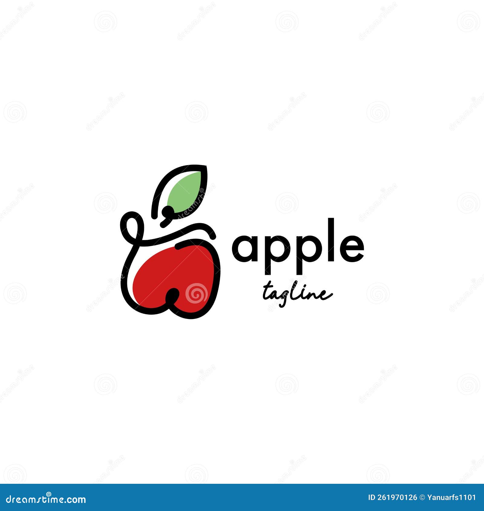 Apple Fruit Logo Template Vector Stock Illustration - Illustration of ...