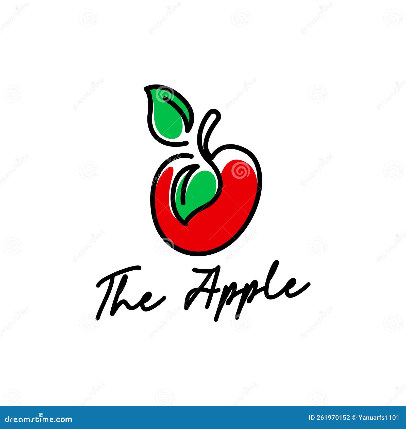 Apple Fruit Logo Template Vector Stock Illustration - Illustration of ...