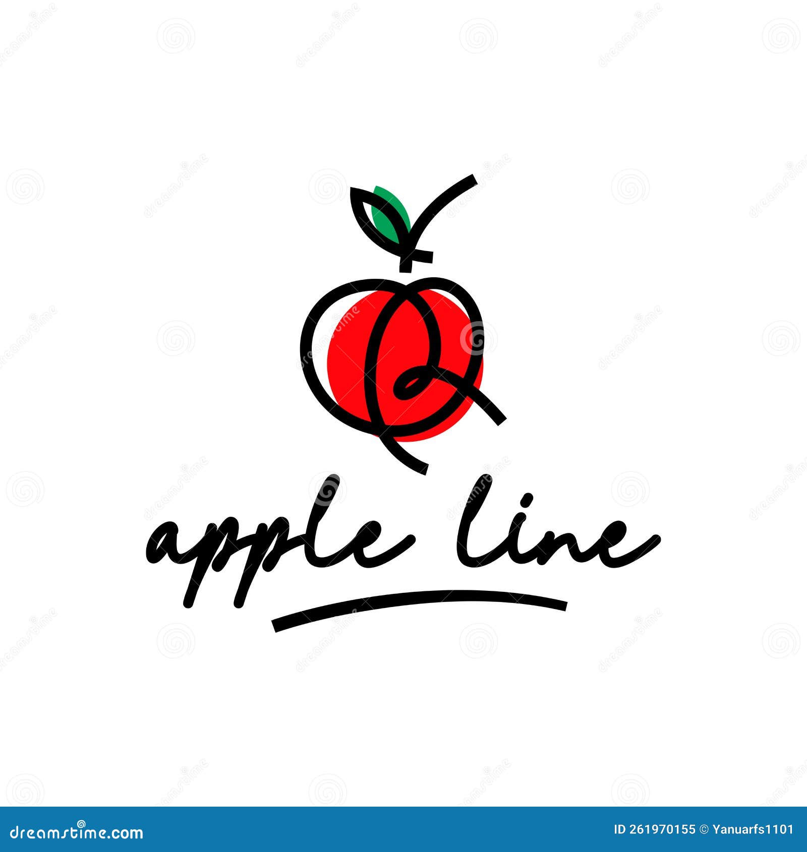 Apple Fruit Logo Template Vector Stock Illustration - Illustration of ...