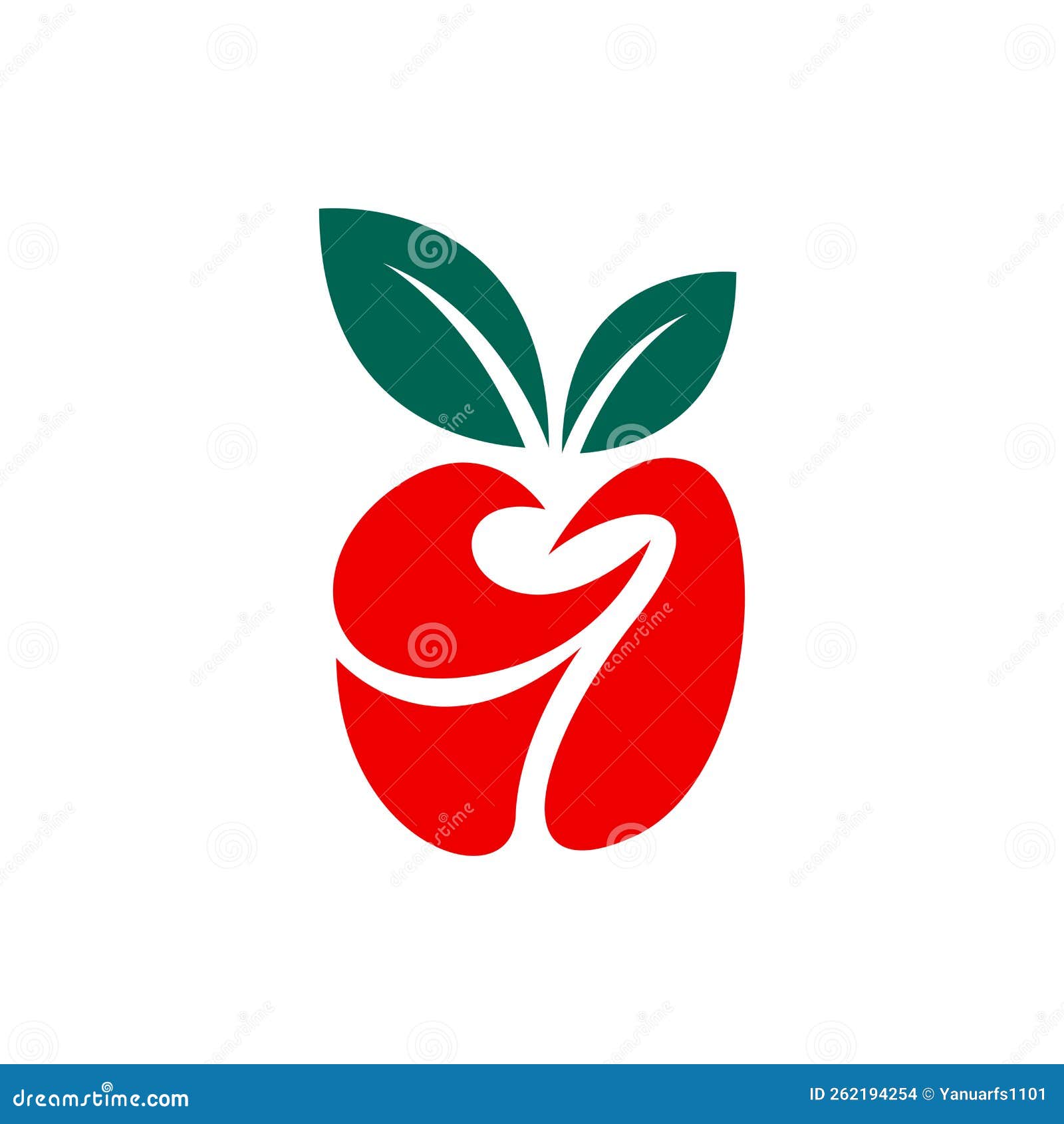 Apple Fruit Logo Template Vector Stock Illustration - Illustration of drink, green: 262194254