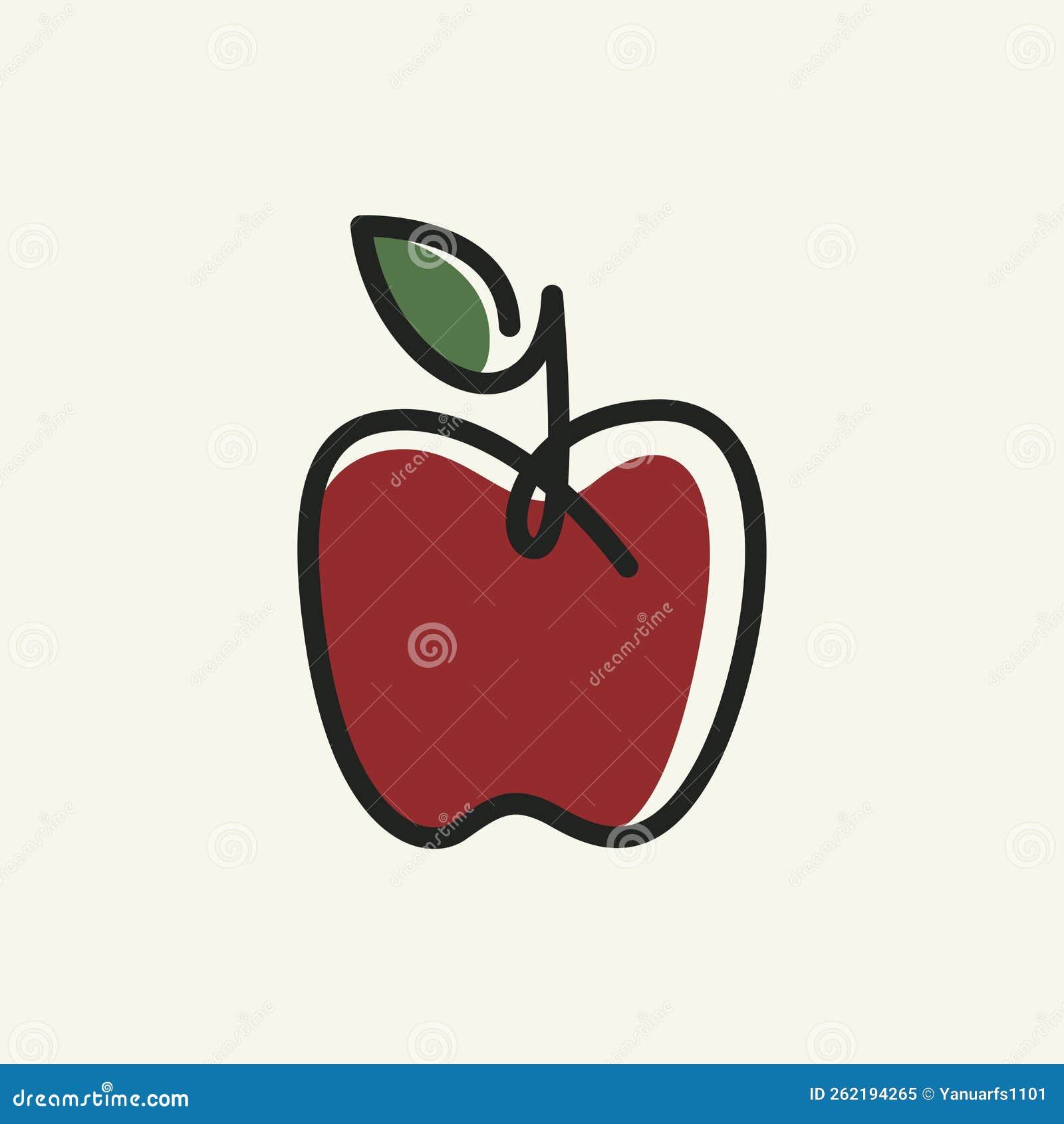 Apple Fruit Logo Template Vector Stock Illustration - Illustration of ...