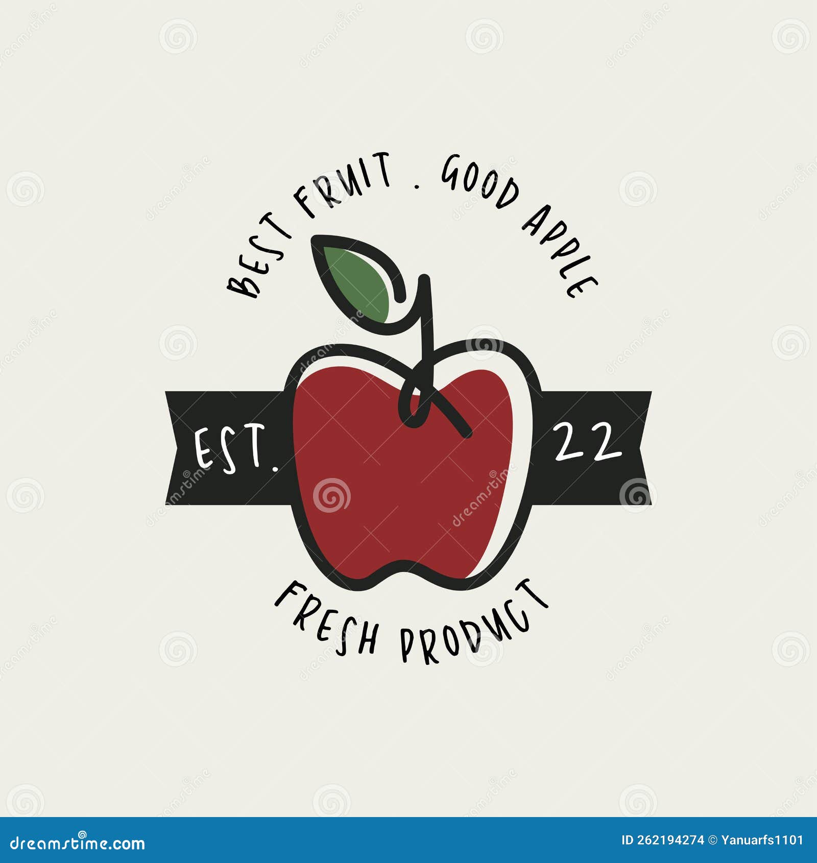 Apple Fruit Logo Template Vector Stock Illustration - Illustration of ...