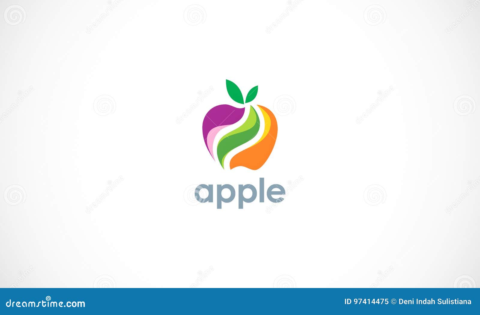 Apple fruit logo stock vector. Illustration of graphic - 97414475
