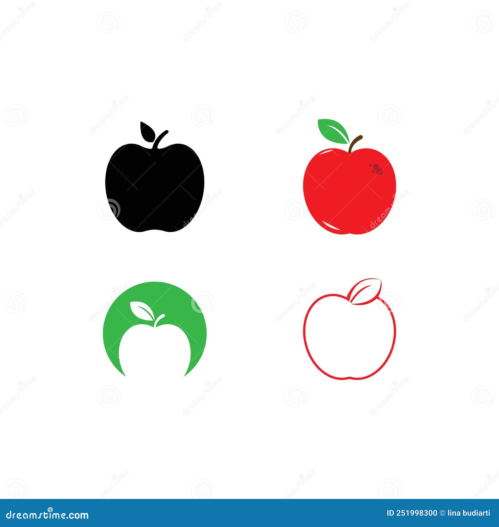 Apple fruit logo stock vector. Illustration of organic - 251998300