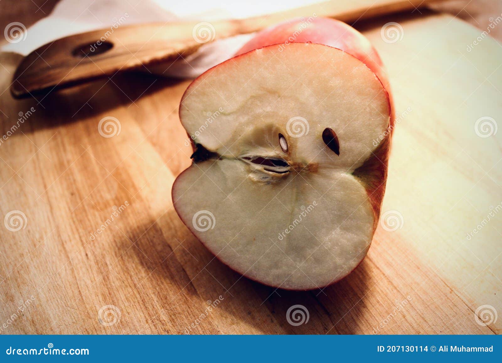 Apple Fruit on Table Apple Slices Stock Photo - Image of delicious ...