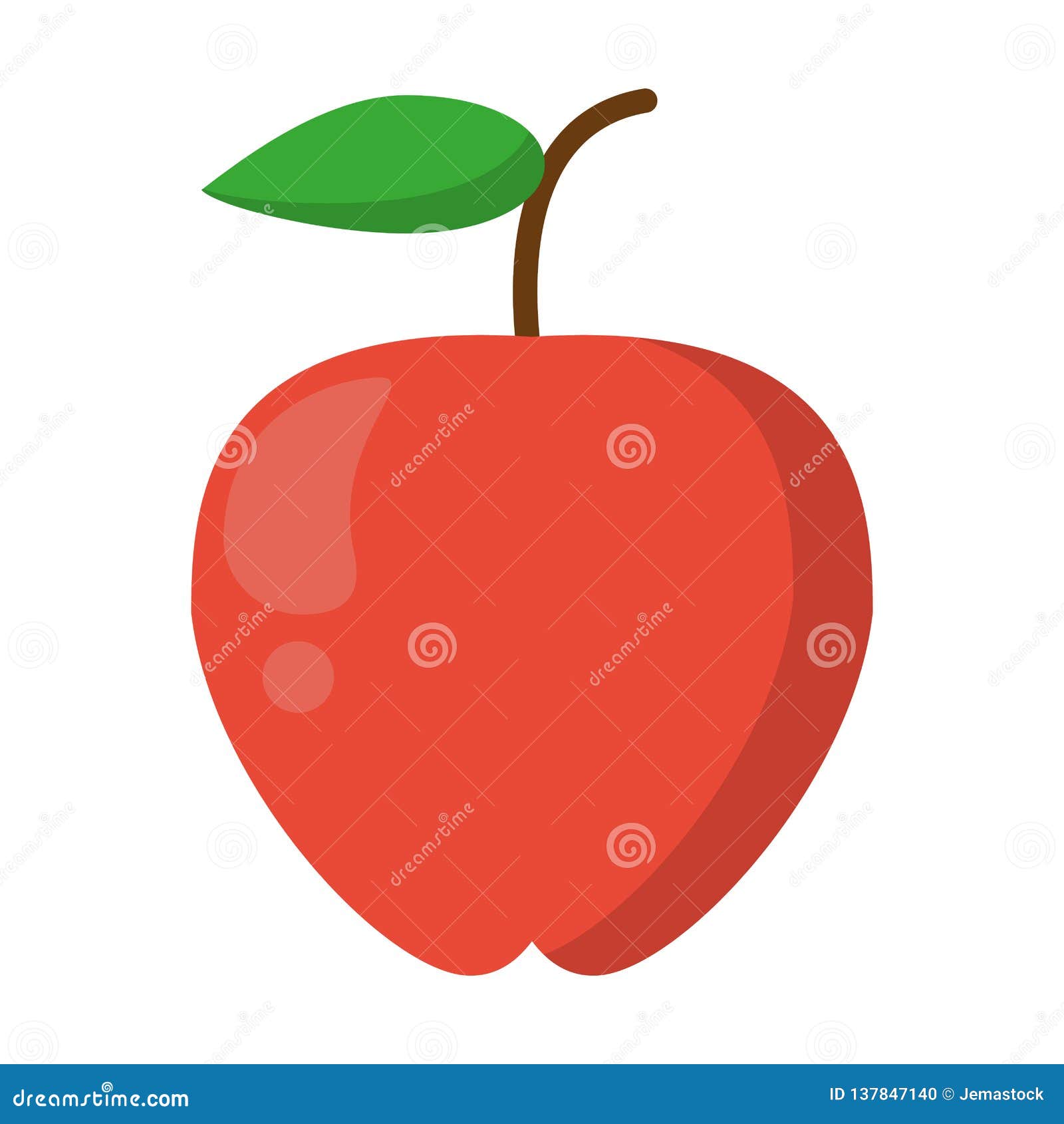 Apple Fruit Symbol Isolated Stock Vector - Illustration of fresh, apple ...