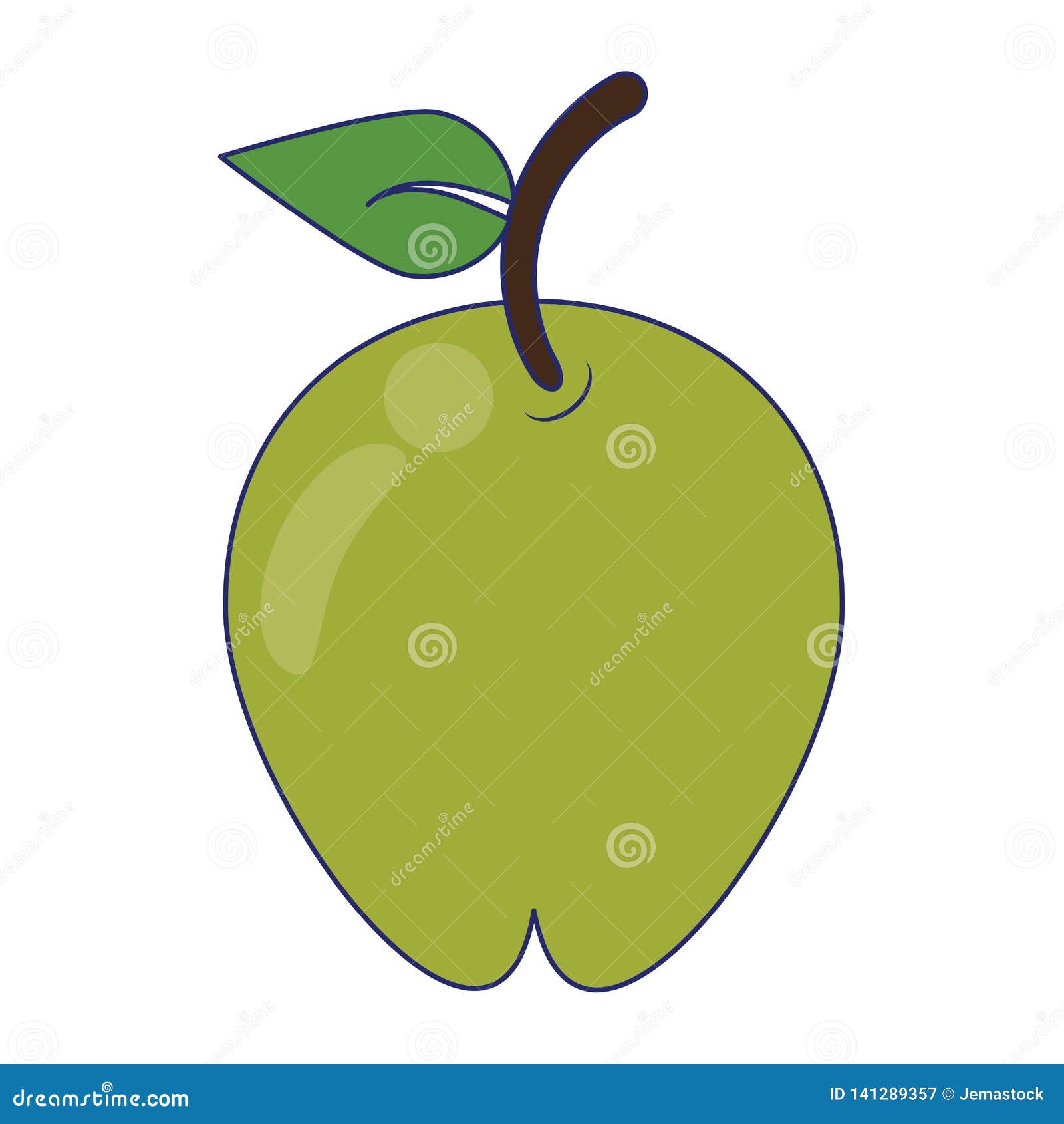 Apple Fruit Symbol Isolated Stock Vector - Illustration of fruit ...