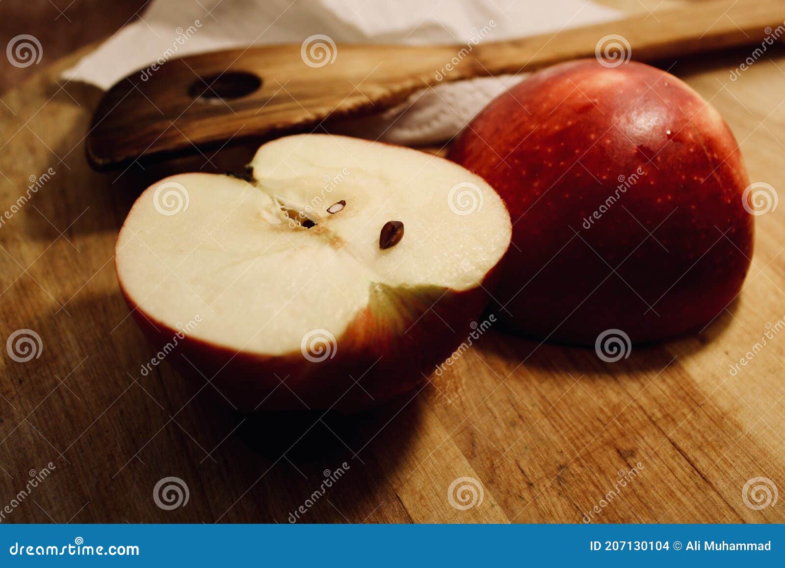 Apple Fruit on Table Apple Slices Stock Photo - Image of food, floral ...