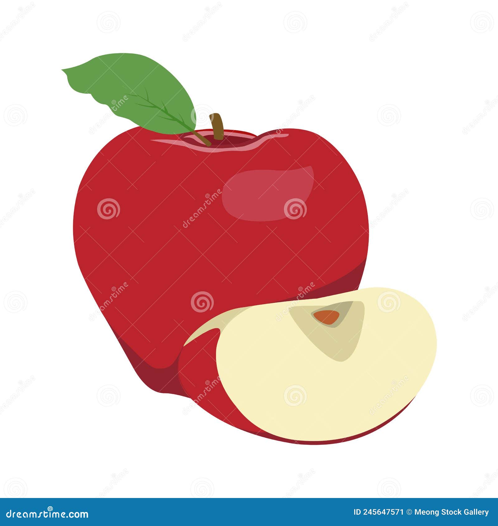 Apple Fruit Vector stock vector. Illustration of nutrition - 245647571