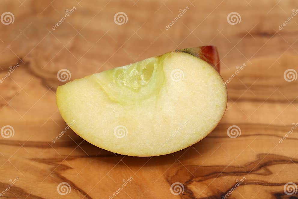 Apple Fruit Apple Wedge on Wooden Background Stock Photo - Image of ...