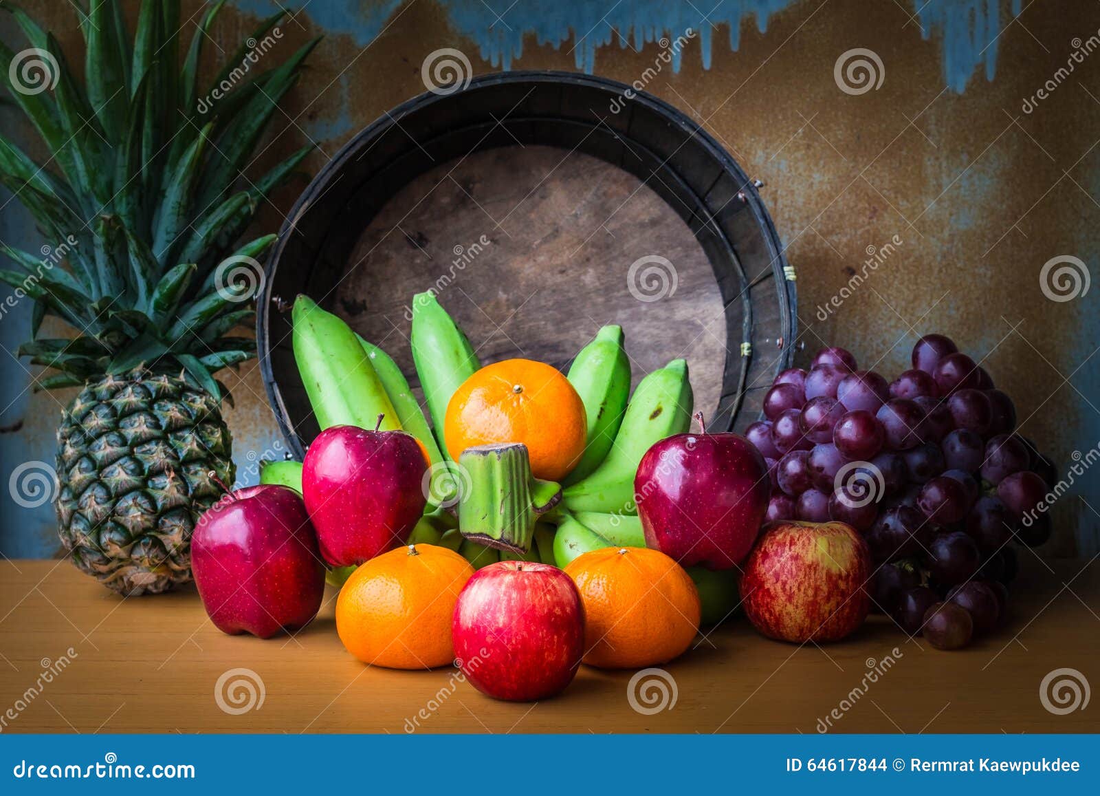 Apple and fruits on wooden stock photo. Image of life - 64617844