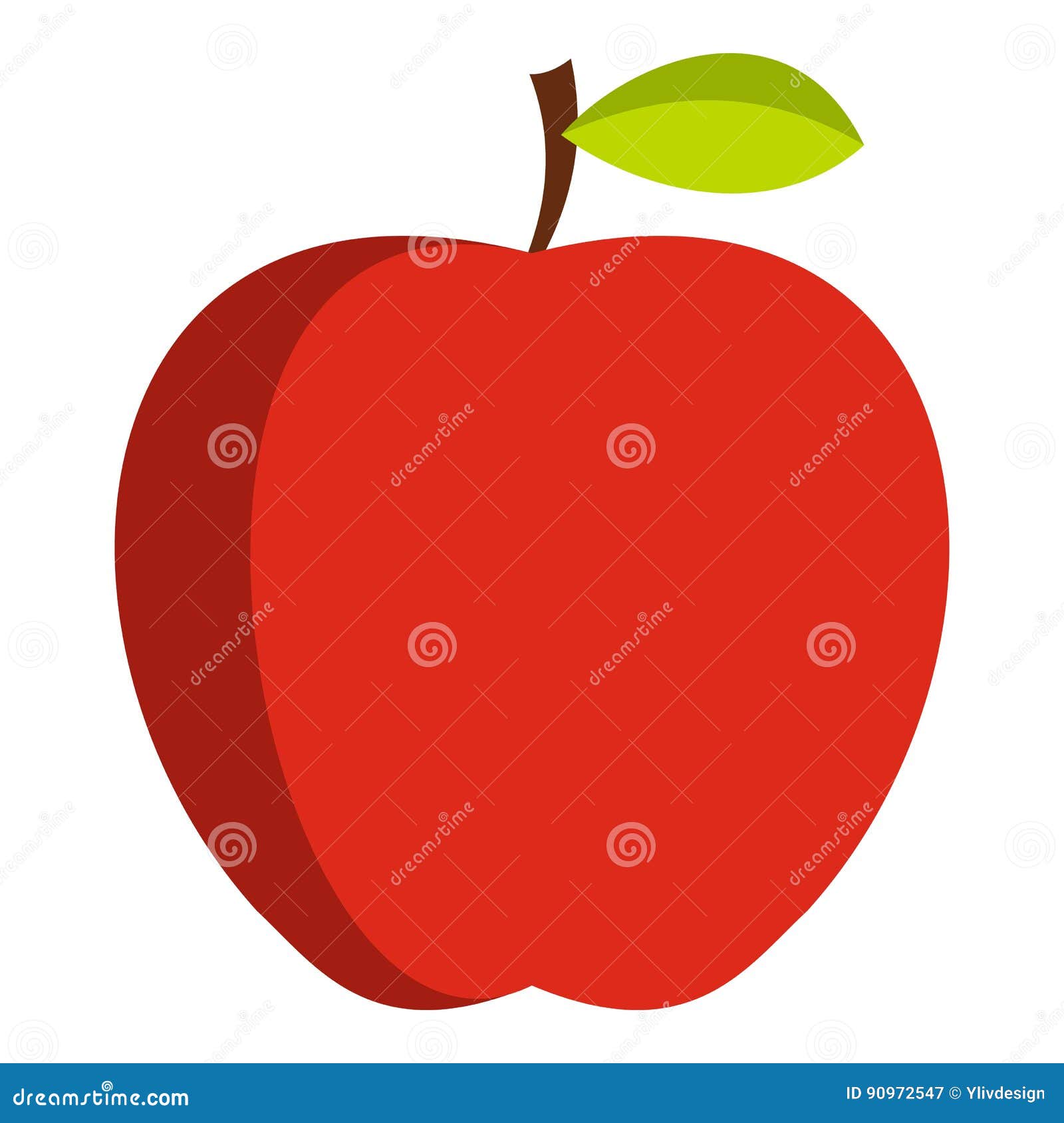 Apple-geïsoleerd pictogram vector illustratie. Illustration of helder ...