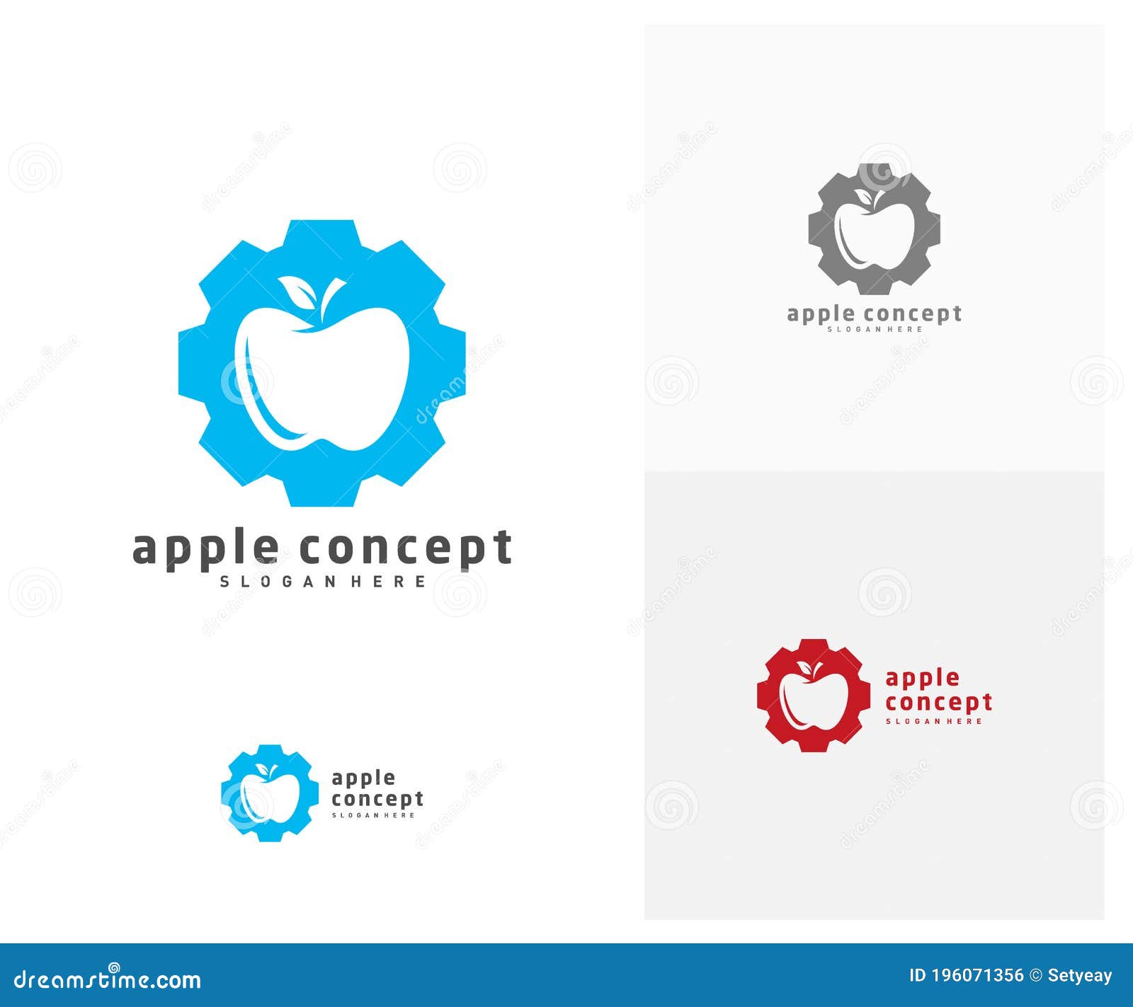 Apple Gear Logo Design Vector Template, Fruits Apple Icon Symbol Stock ...