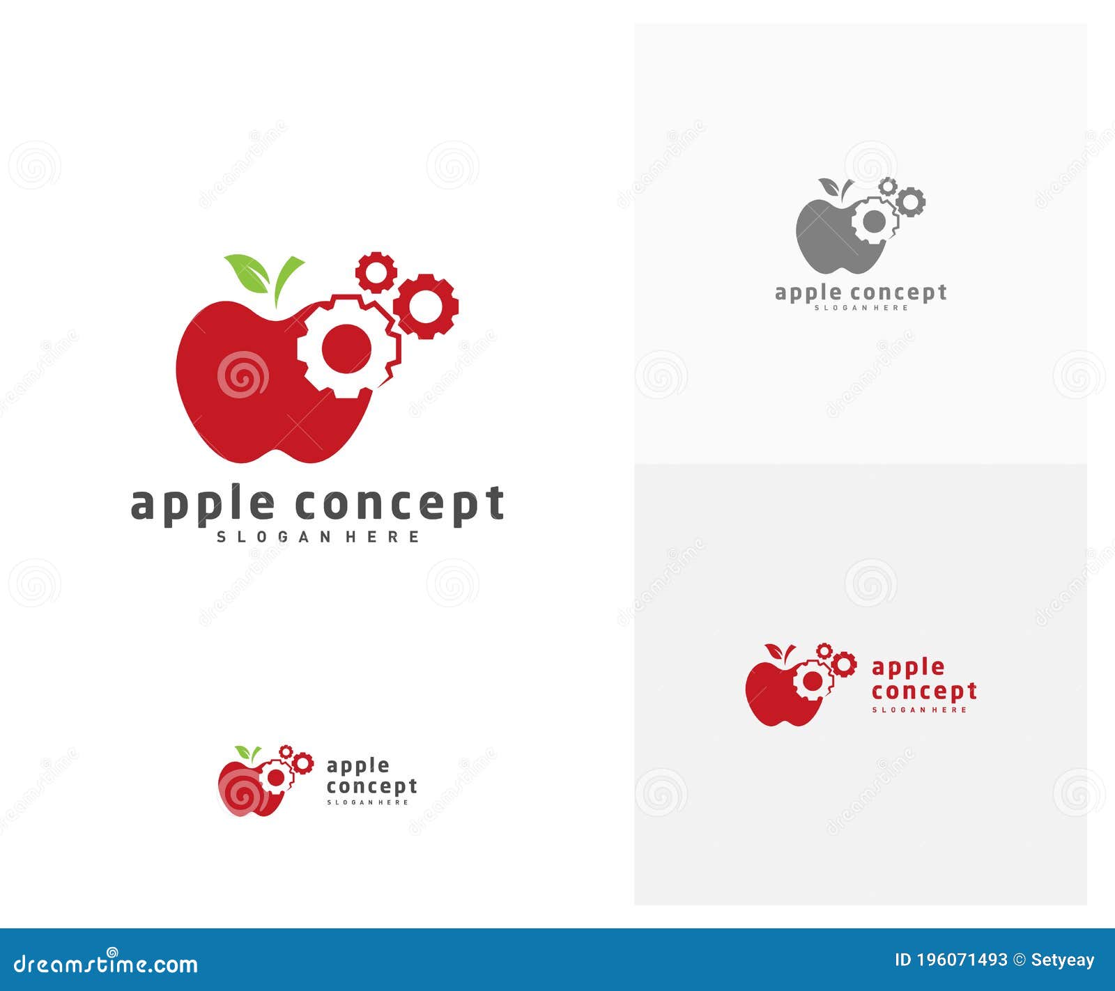 Apple Gear Logo Design Vector Template, Fruits Apple Icon Symbol Stock ...