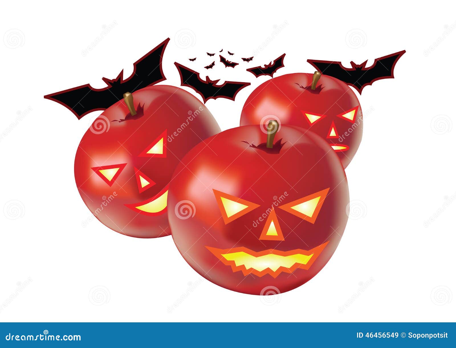 Apple ghost stock vector. Illustration of mango, group - 46456549