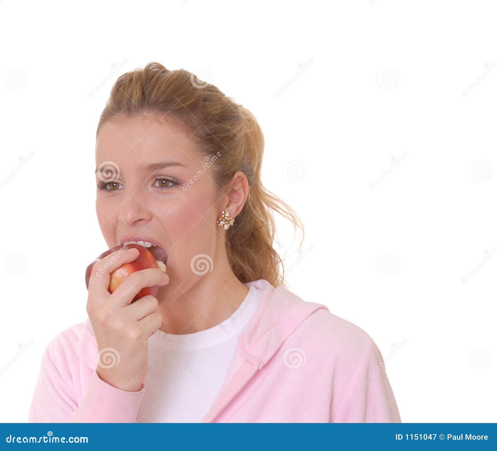 Apple Girl 3 stock image. Image of happy, pretty, lovely - 1151047