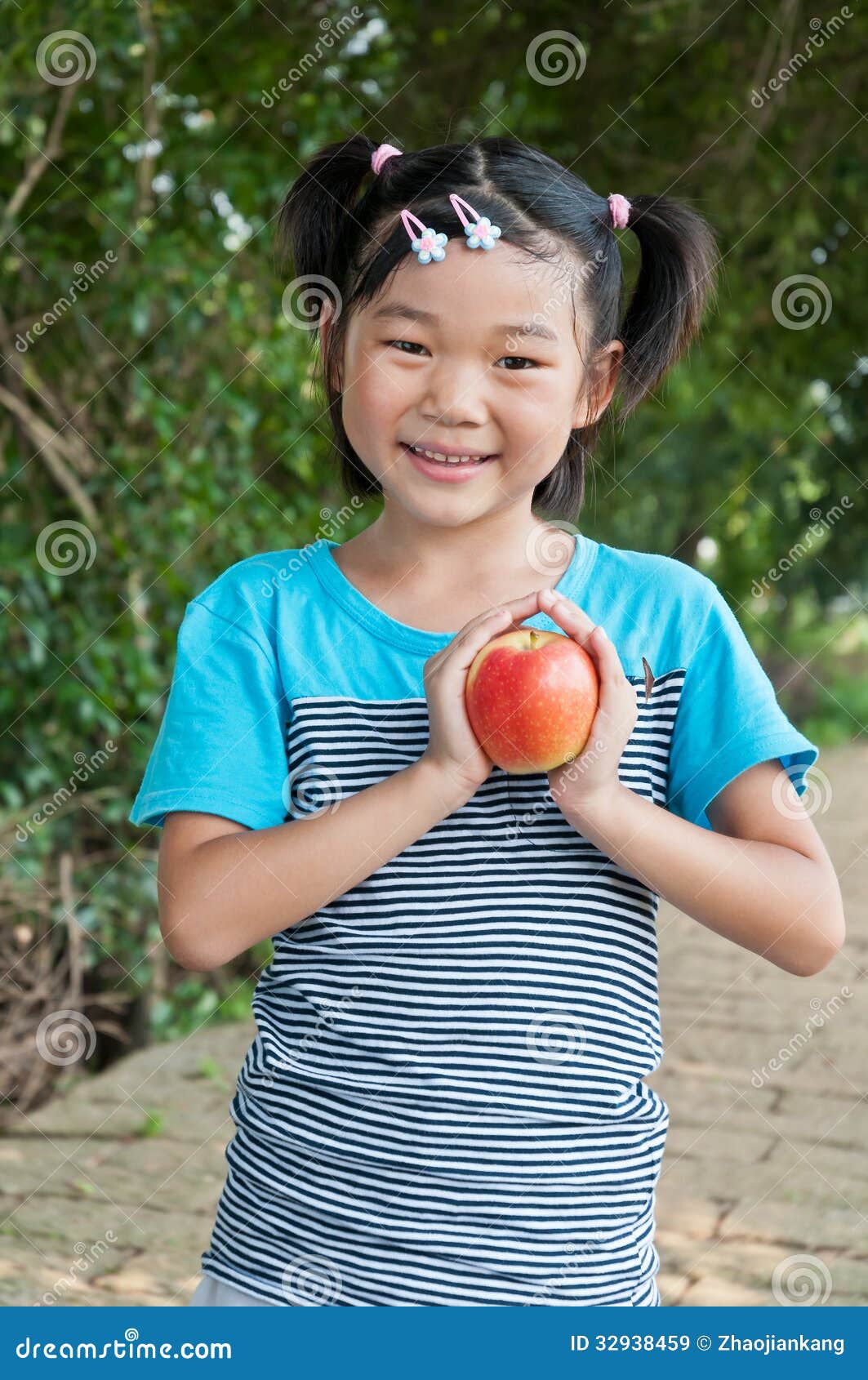 Apple girl stock image. Image of fresh, organic, concept - 32938459