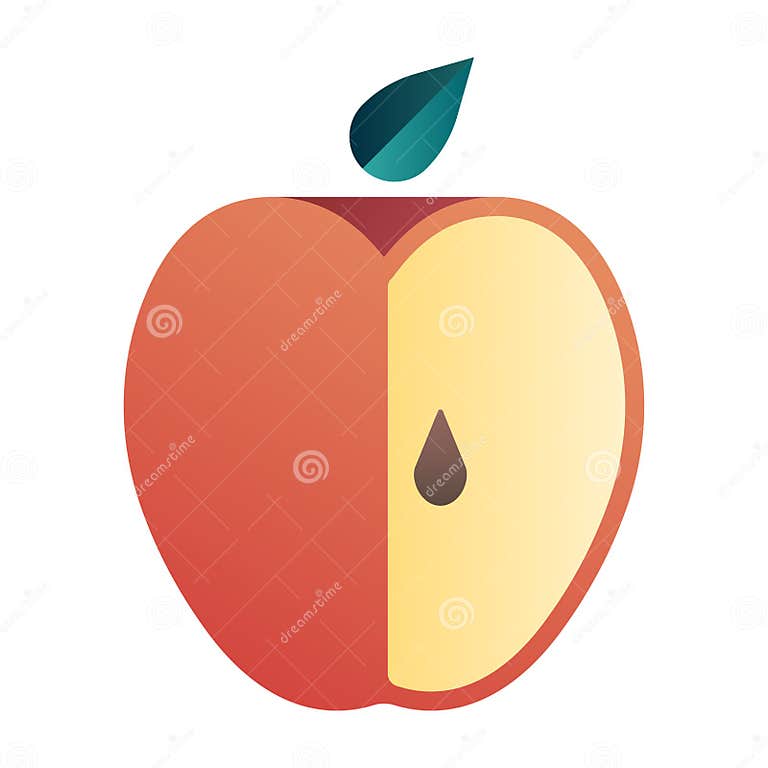Apple Gradient Illustration Stock Vector - Illustration of food, sweet ...