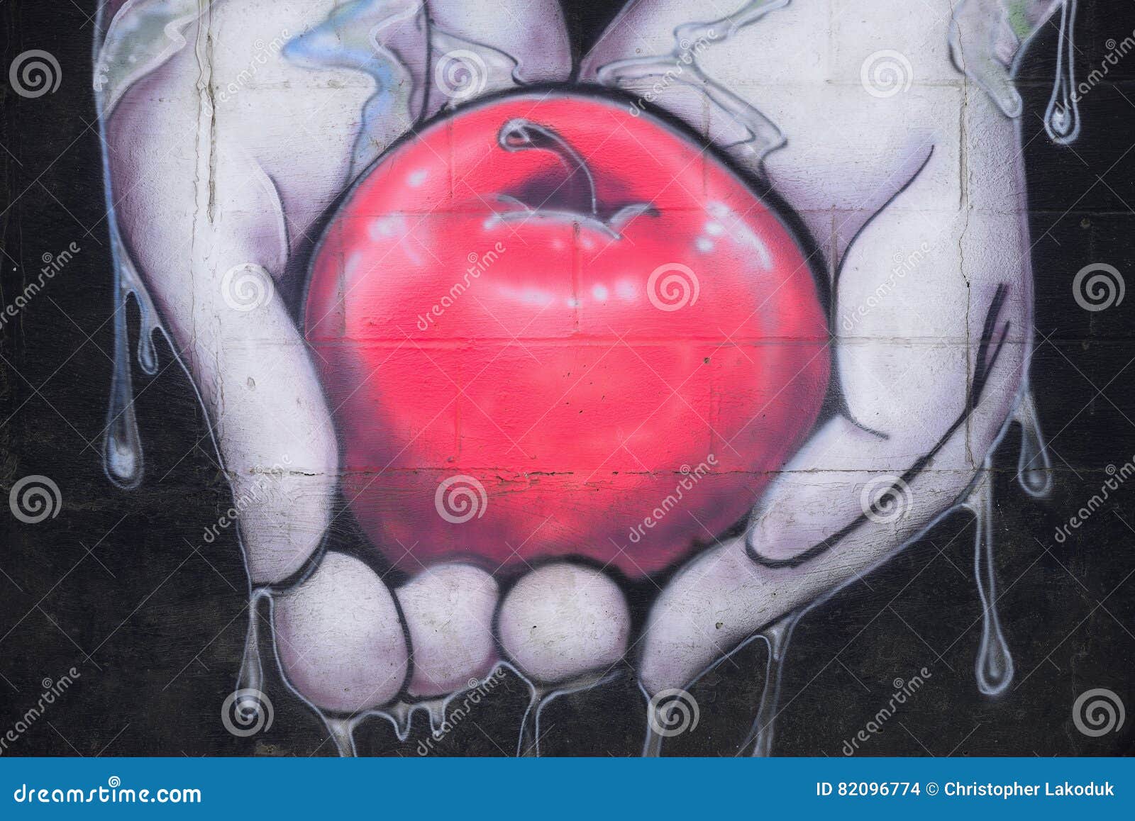 Apple Graffiti Art editorial stock image. Image of conceptual - 82096774