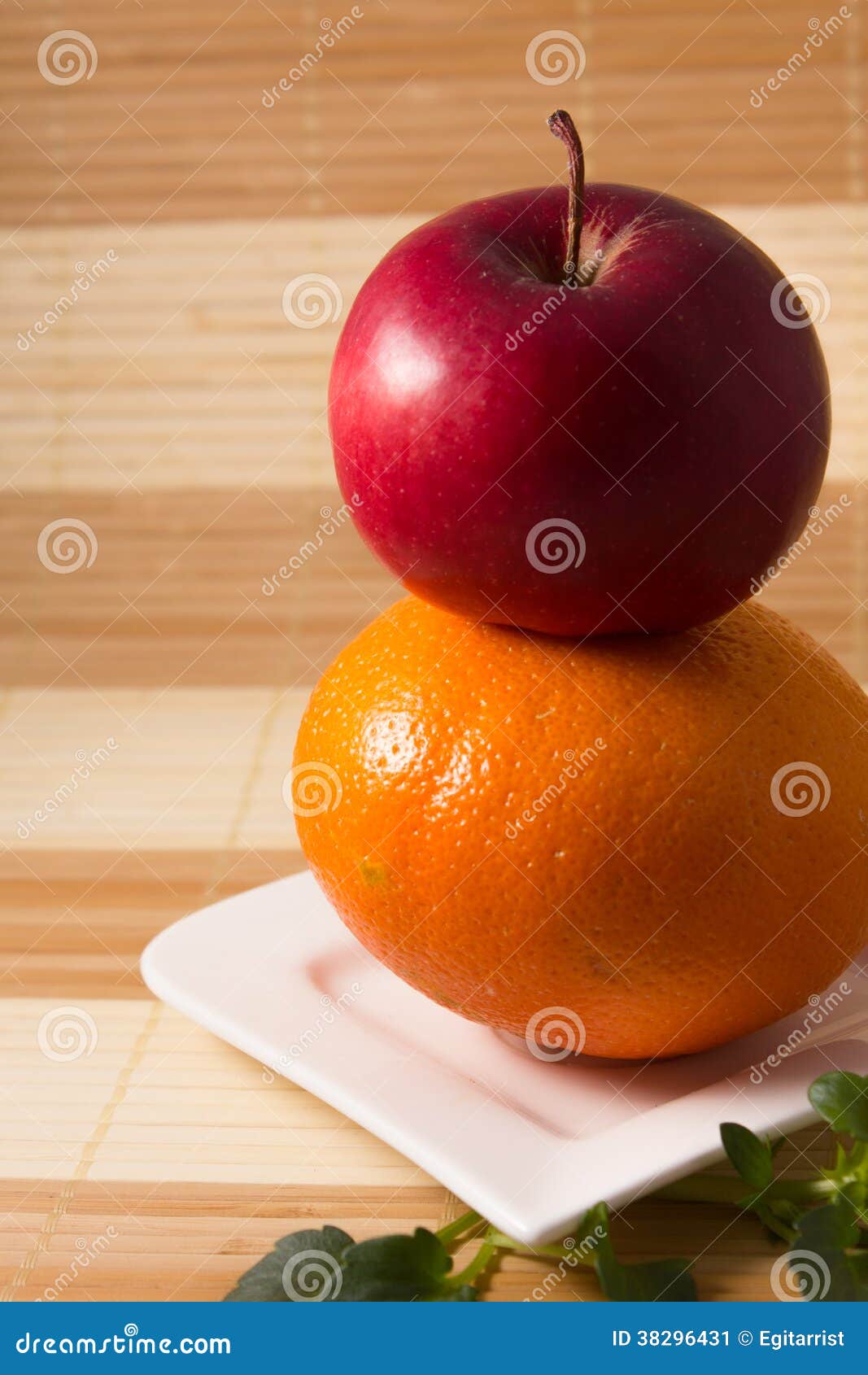 Apple on a grapefruit stock image. Image of orange, fresh - 38296431