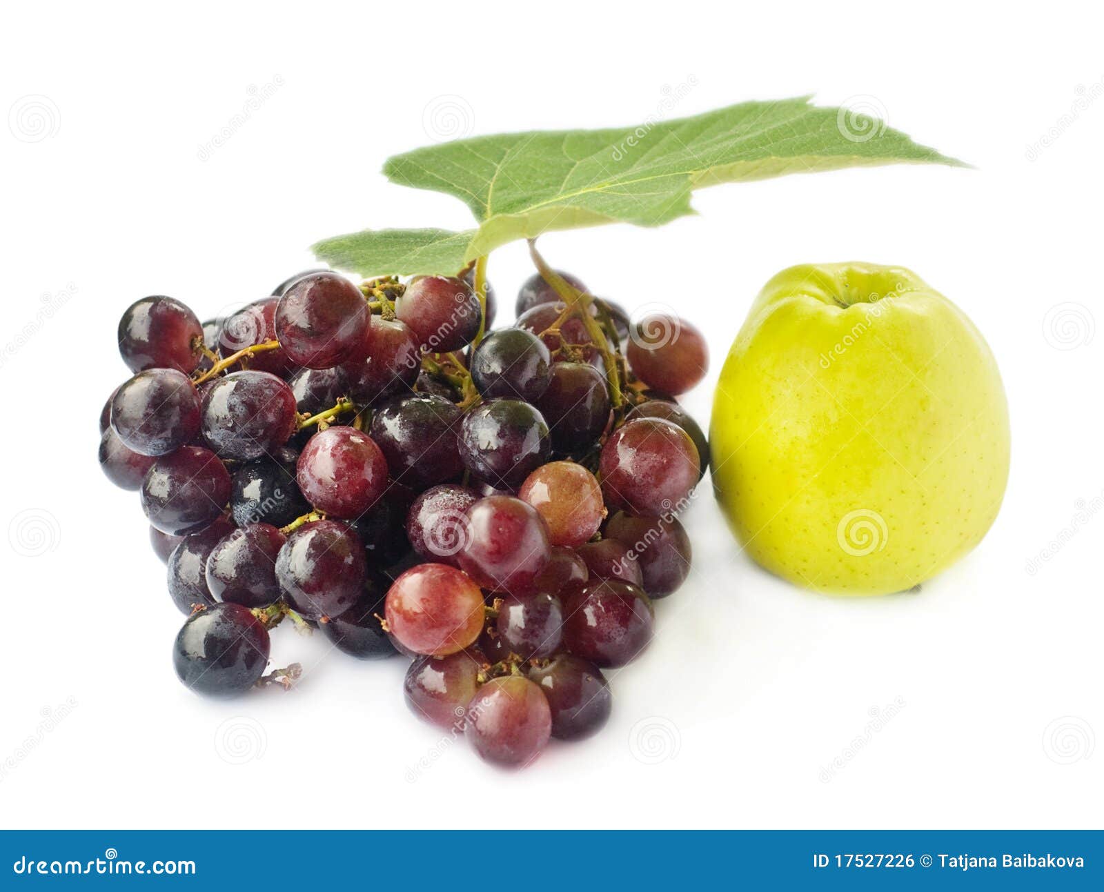 Apple and grapes stock photo. Image of grape, green, yellow - 17527226