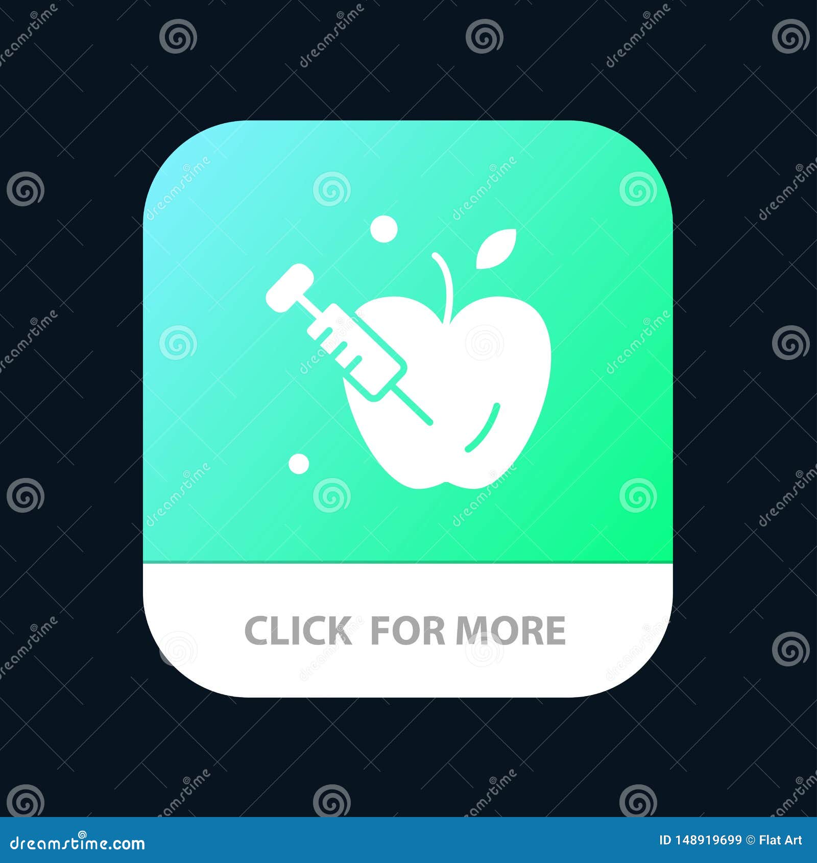 Apple, Gravity, Science Mobile App Button. Android and IOS Glyph ...
