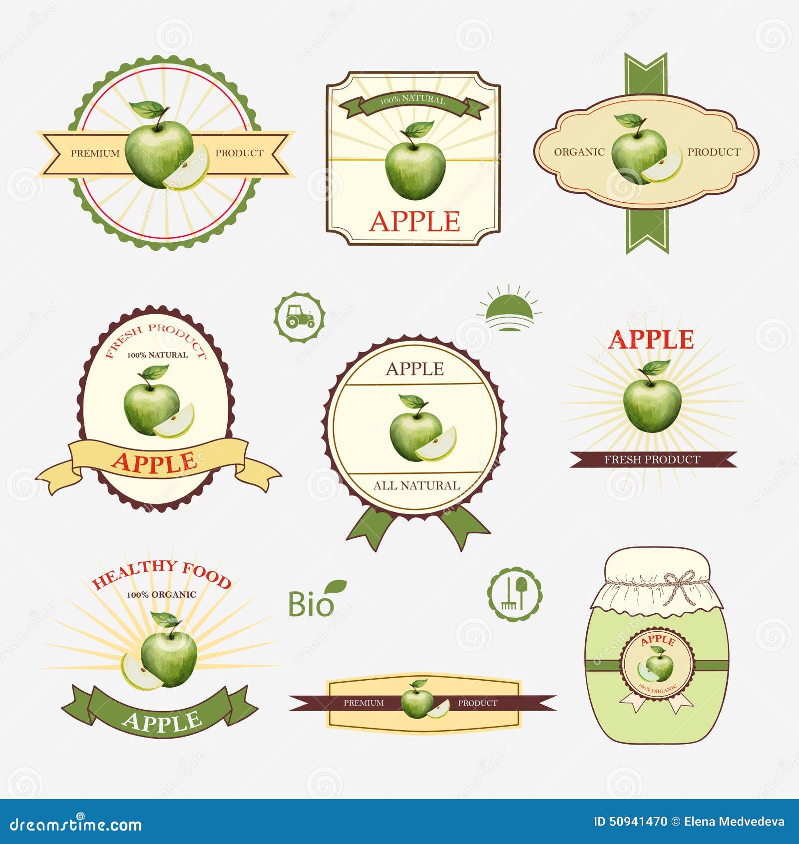 Apple Green Set Label Design Stock Illustrations – 3,051 Apple Green ...