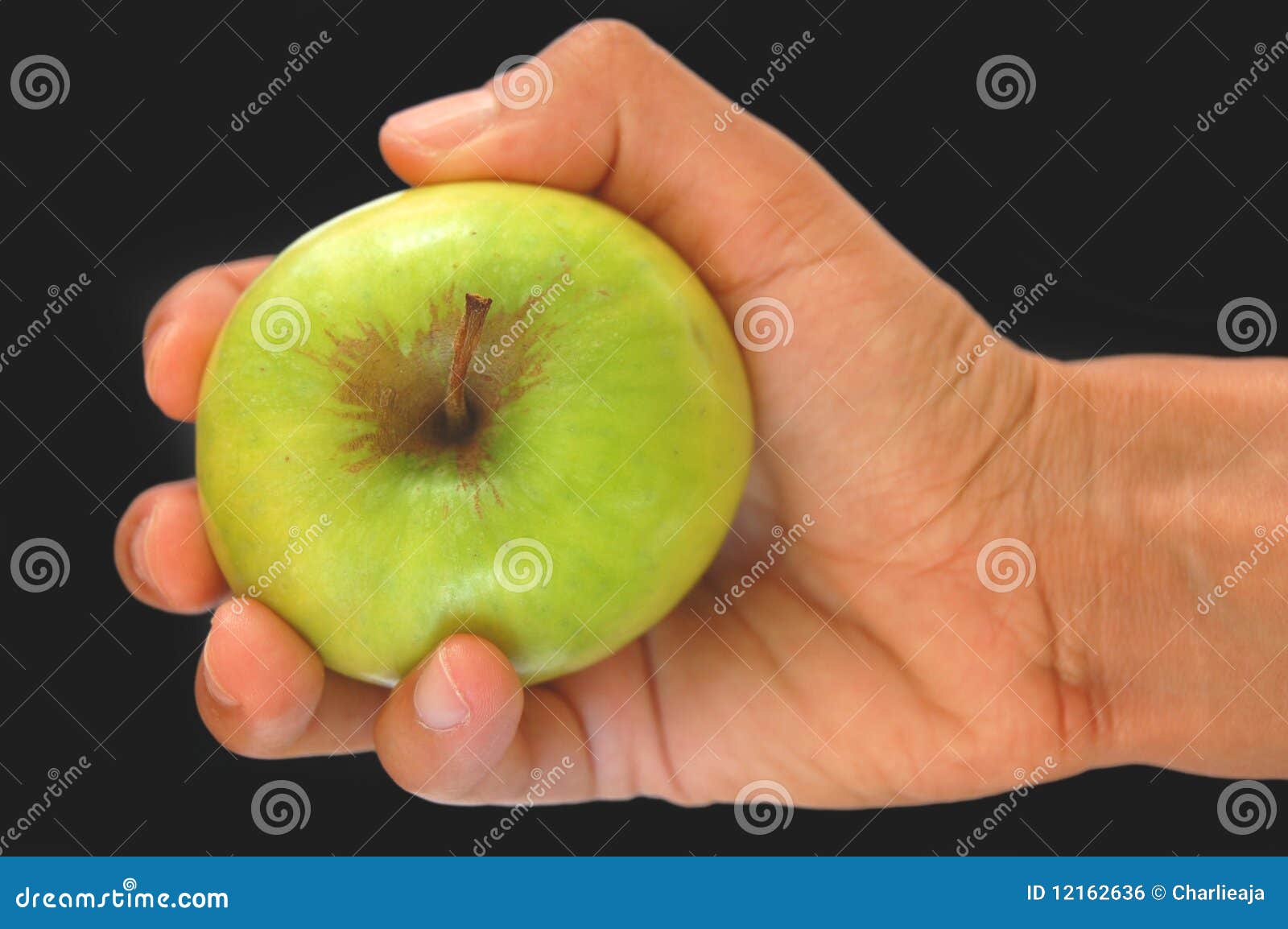 Apple in a hand stock photo. Image of balanced, ripe - 12162636