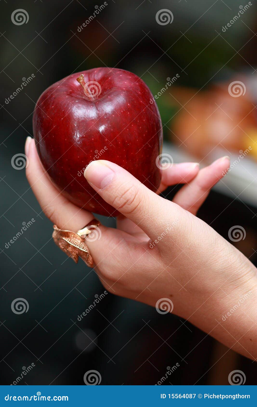 Apple in hand stock image. Image of fruit, cuisine, diet - 15564087
