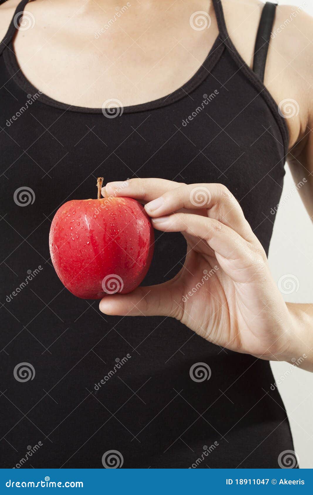 Apple in hand stock image. Image of apple, health, woman - 18911047