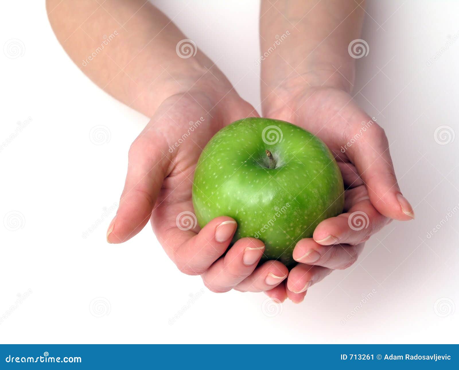 Apple in hand stock image. Image of adults, apple, body - 713261