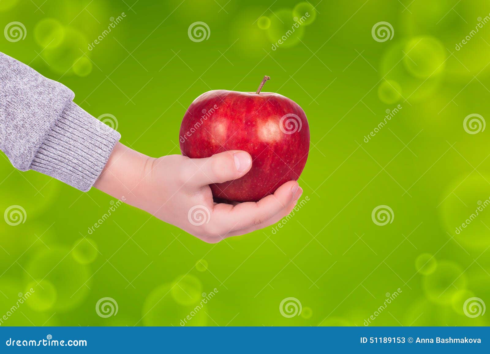 Apple in hand stock image. Image of tasty, human, hold - 51189153