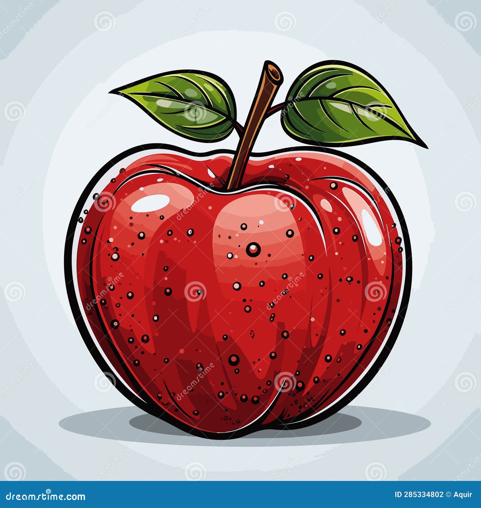 Apple. Apple Hand-drawn Comic Illustration. Vector Doodle Style Cartoon ...
