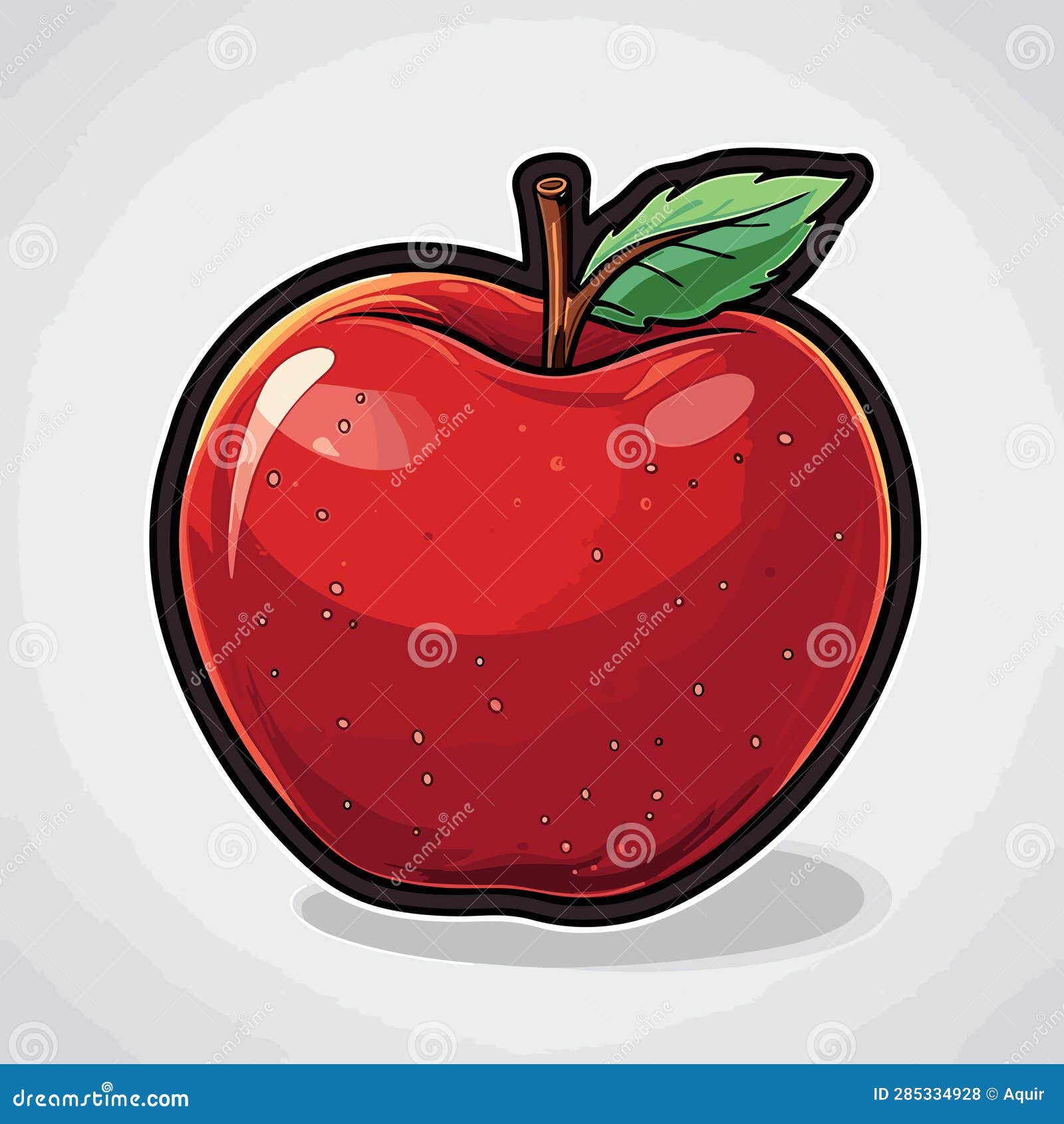 Apple. Apple Hand-drawn Comic Illustration. Vector Doodle Style Cartoon ...