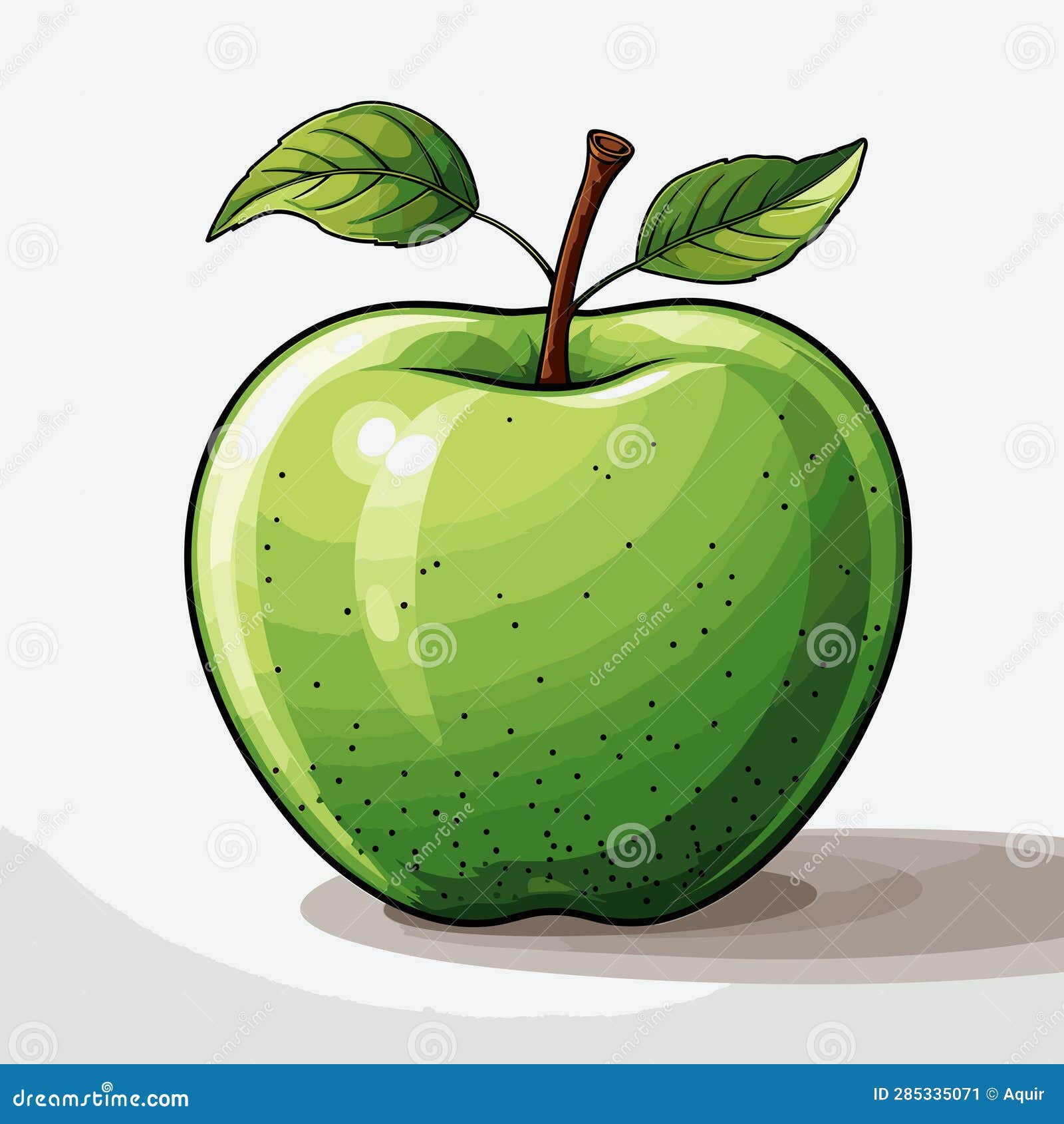 Apple. Apple Hand-drawn Comic Illustration. Vector Doodle Style Cartoon ...