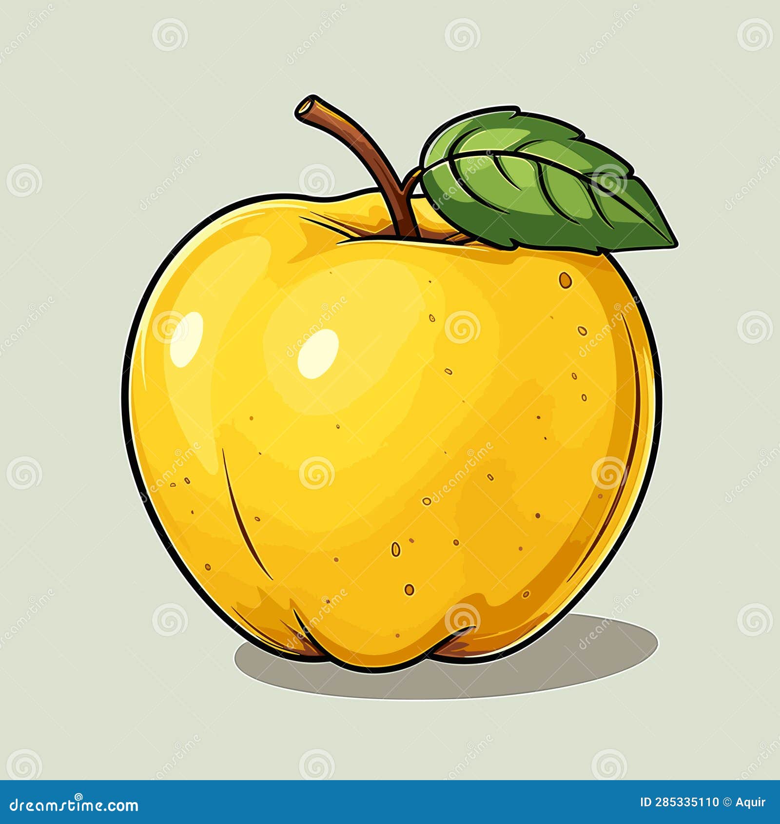 Apple. Apple Hand-drawn Comic Illustration. Vector Doodle Style Cartoon ...
